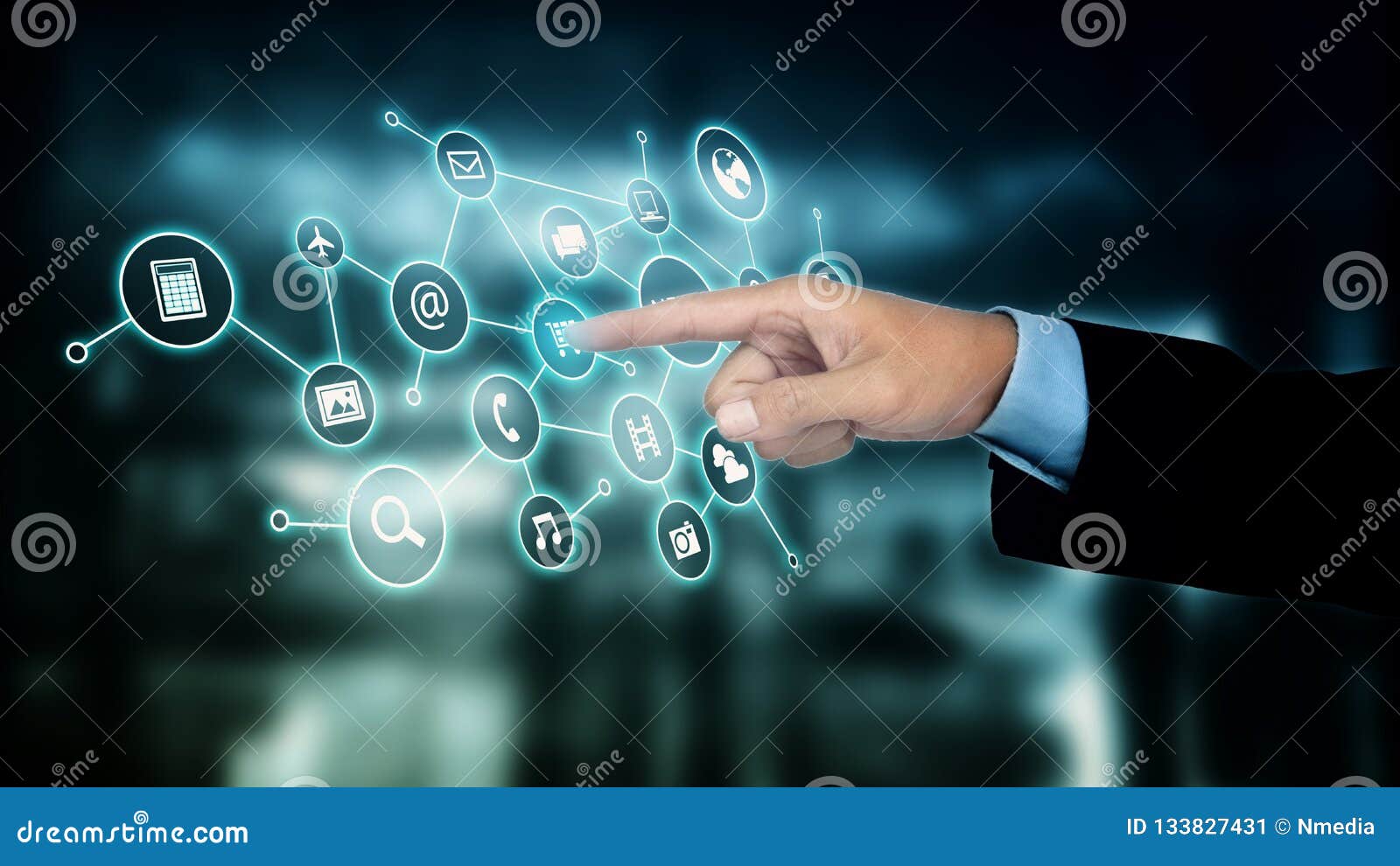 Internet Virtual Application Screen Stock Image - Image of device ...