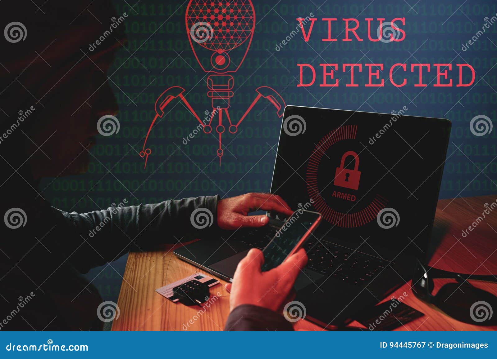 Internet Virus Threat stock image. Image of firewall - 94445767