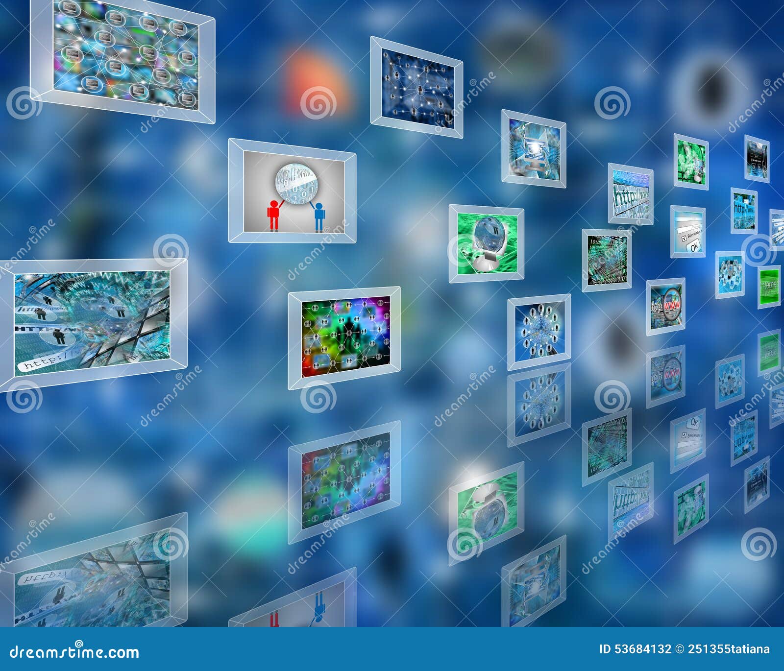 Internet wall stock illustration. Illustration of choice - 53684132