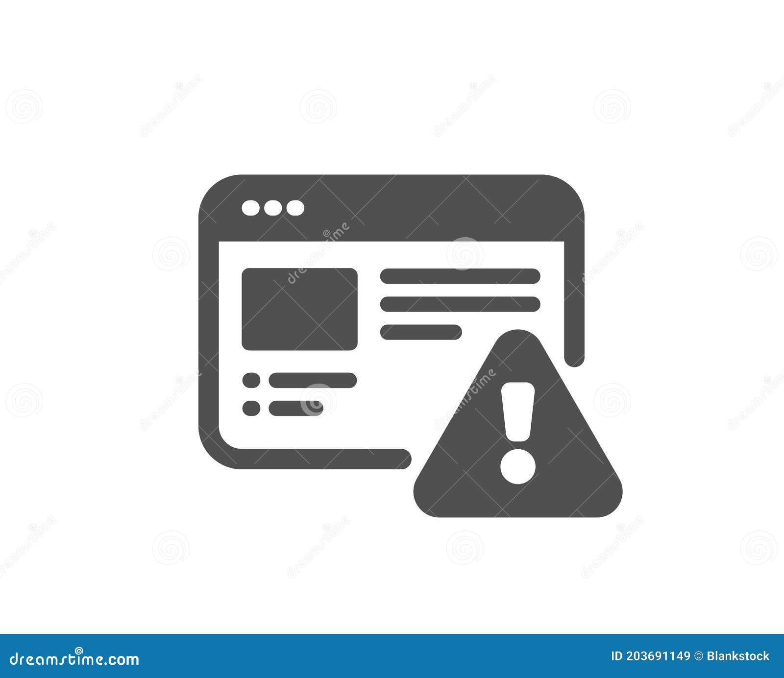 Internet Warning Icon. Attention Triangle Sign. Vector Stock Vector ...