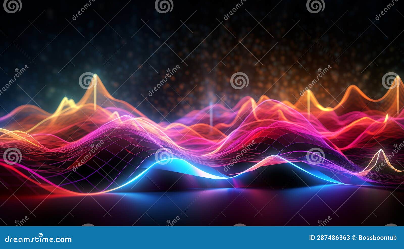 Internet Wave Signal Background. Technology Concept Stock Image - Image ...