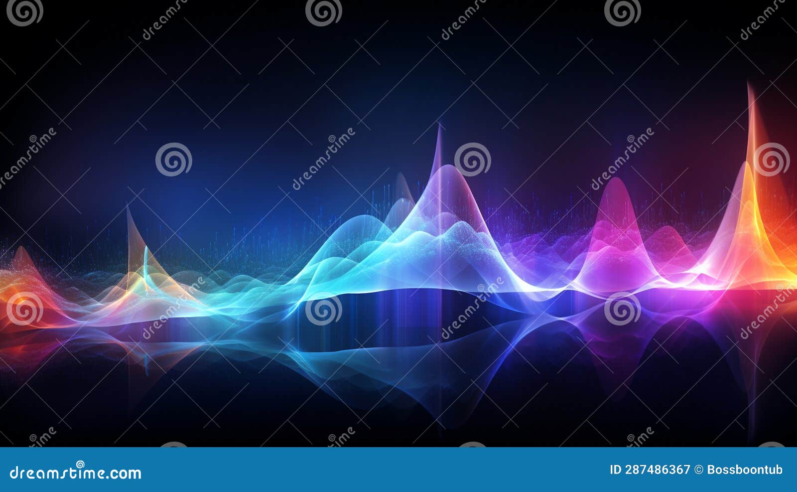 Internet Wave Signal Background. Technology Concept Stock Image - Image ...
