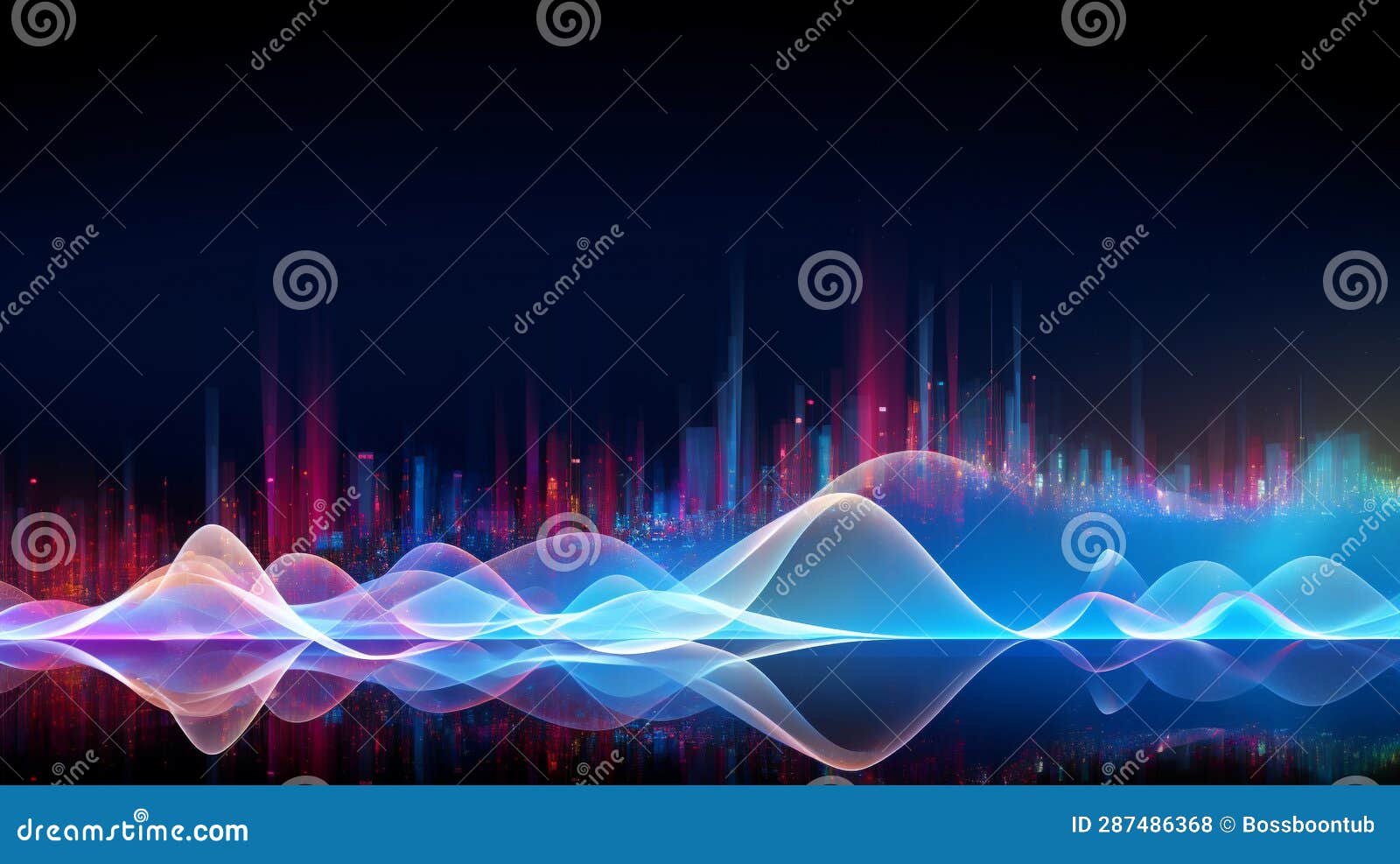 Internet Wave Signal Background. Technology Concept Stock Photo - Image ...