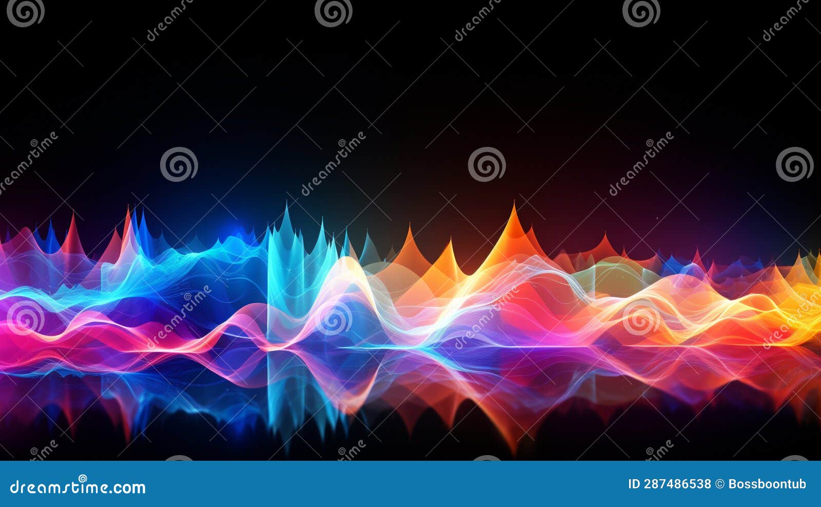 Internet Wave Signal Background. Technology Concept Stock Photo - Image ...
