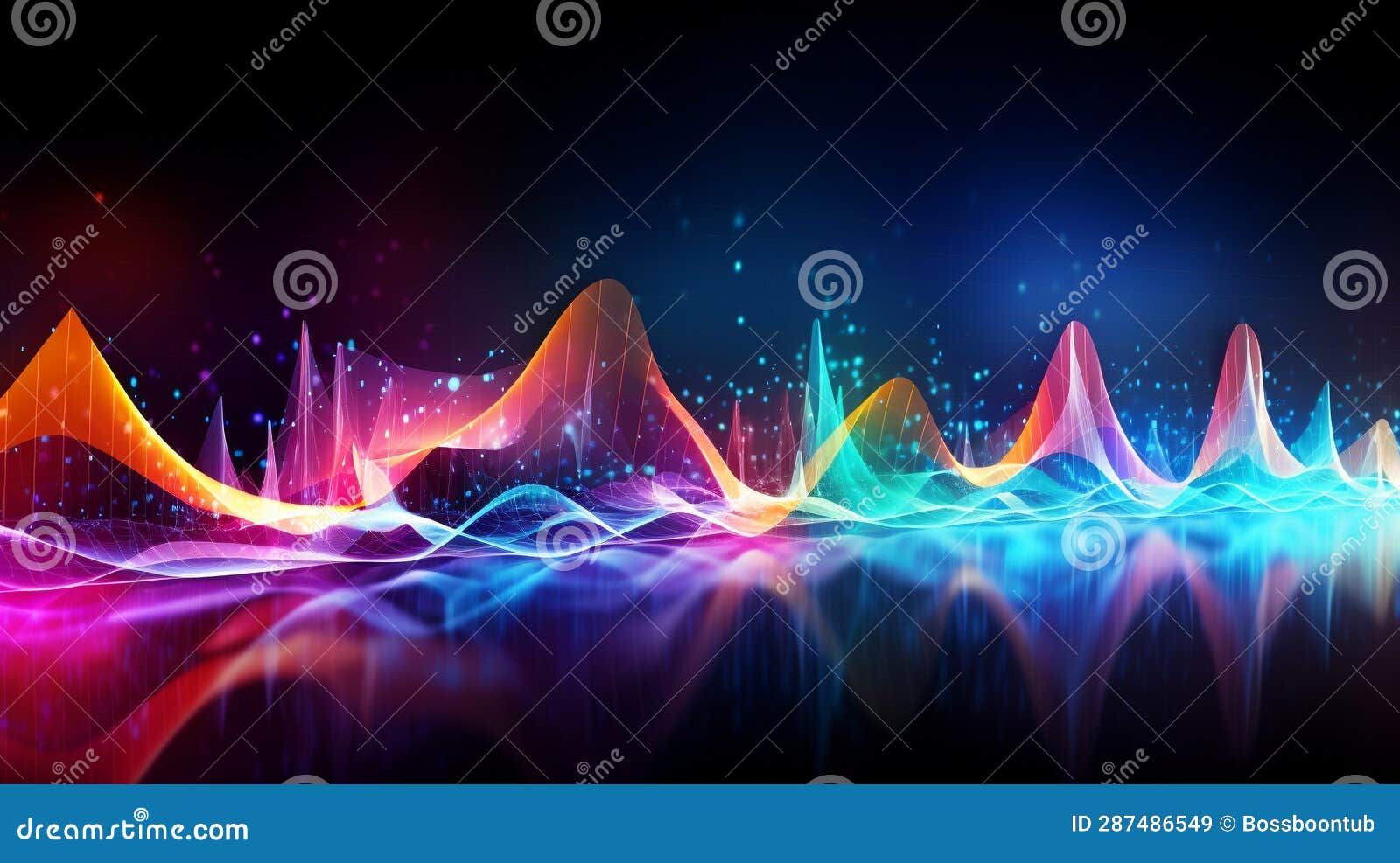 Internet Wave Signal Background. Technology Concept Stock Illustration ...