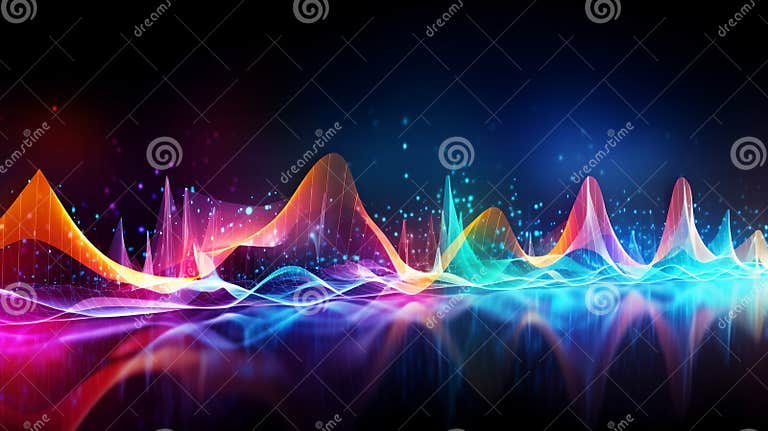 Internet Wave Signal Background. Technology Concept Stock Illustration ...