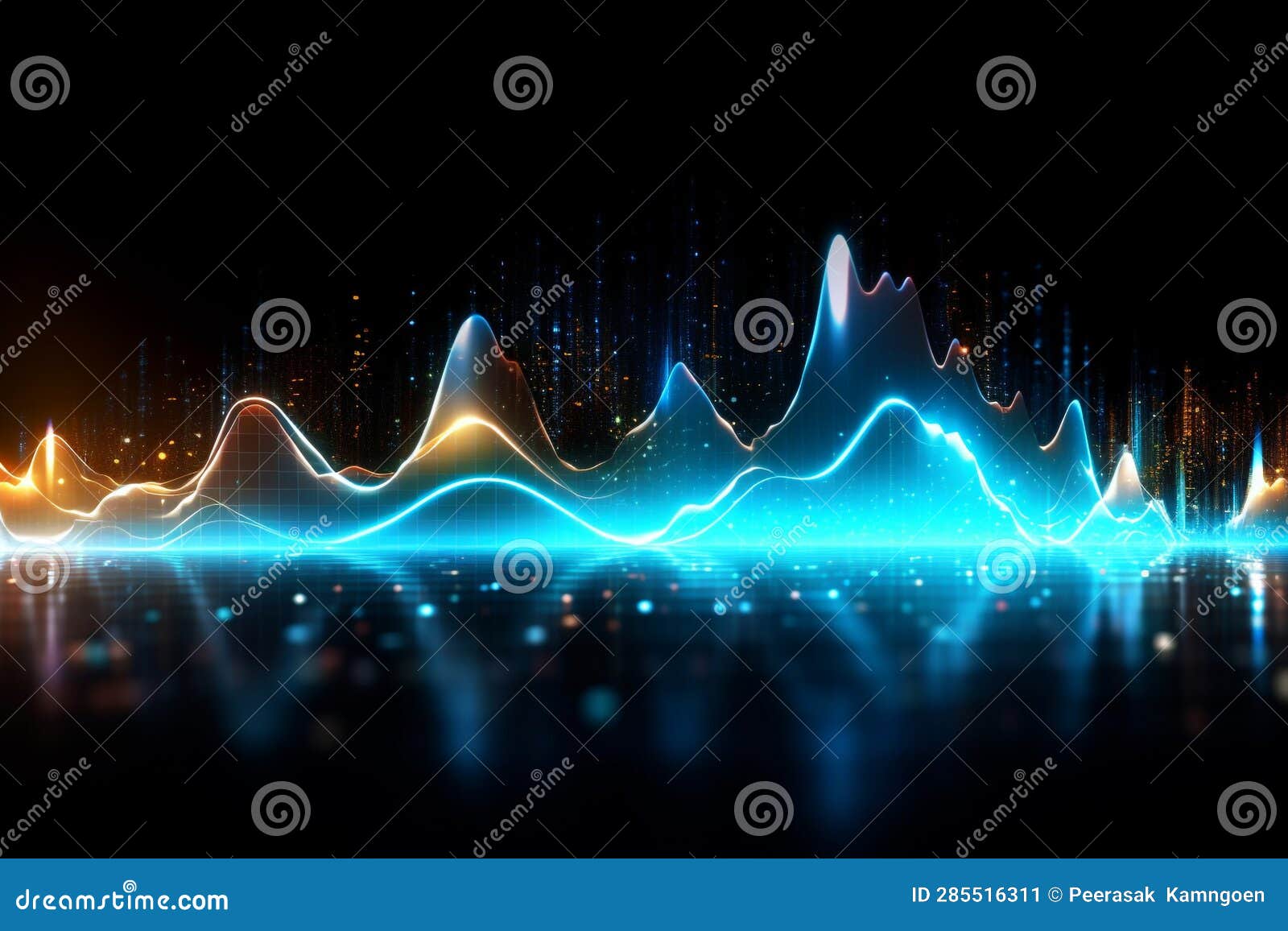 Internet Wave Signal, Technology Background, AI Generated Stock ...