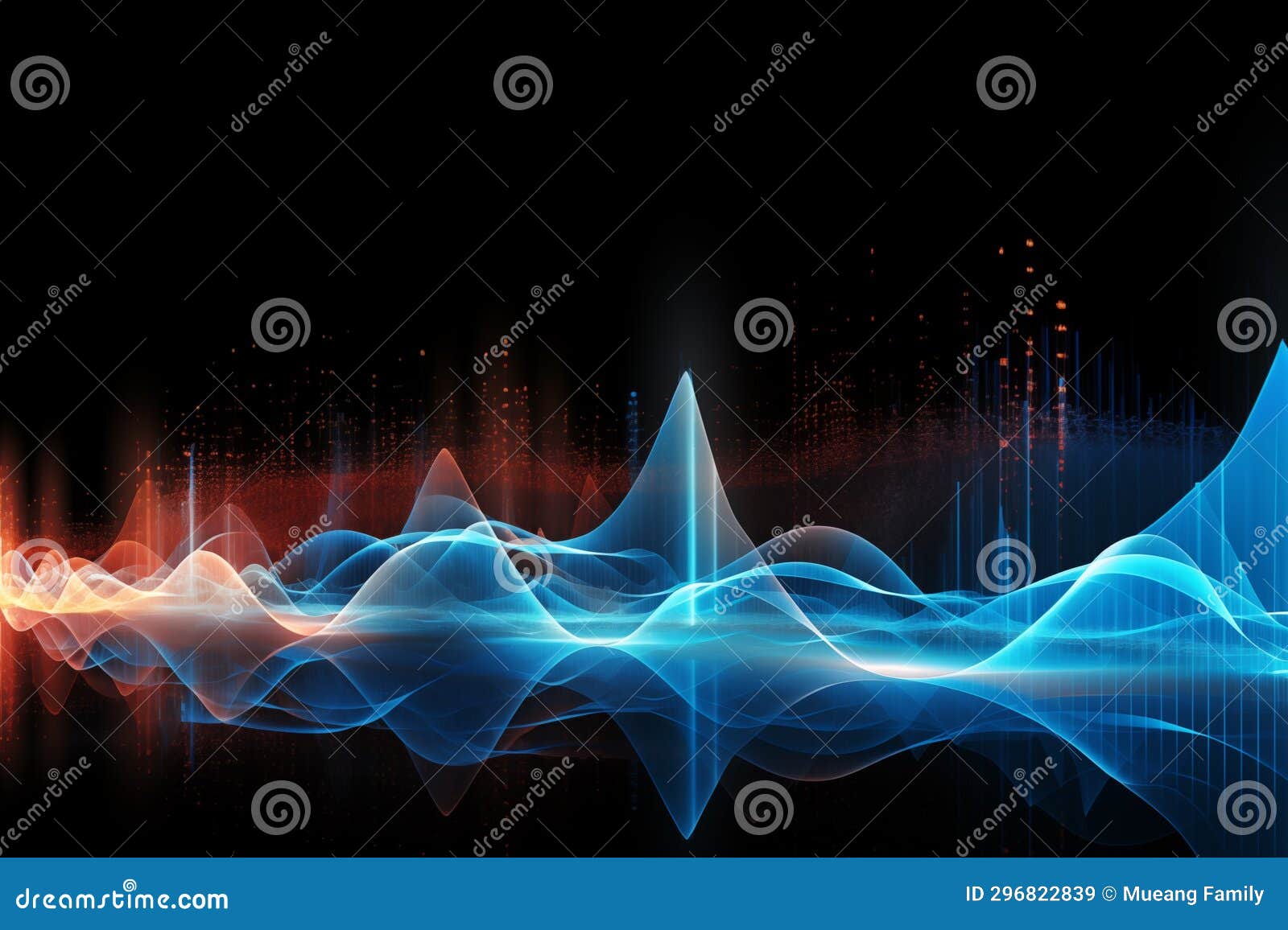 Internet Waves Signal of Light Dance Across Technology Background ...