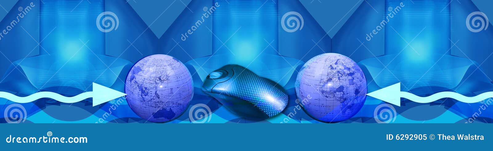 Internet Waves and WW Connections Stock Illustration - Illustration of ...