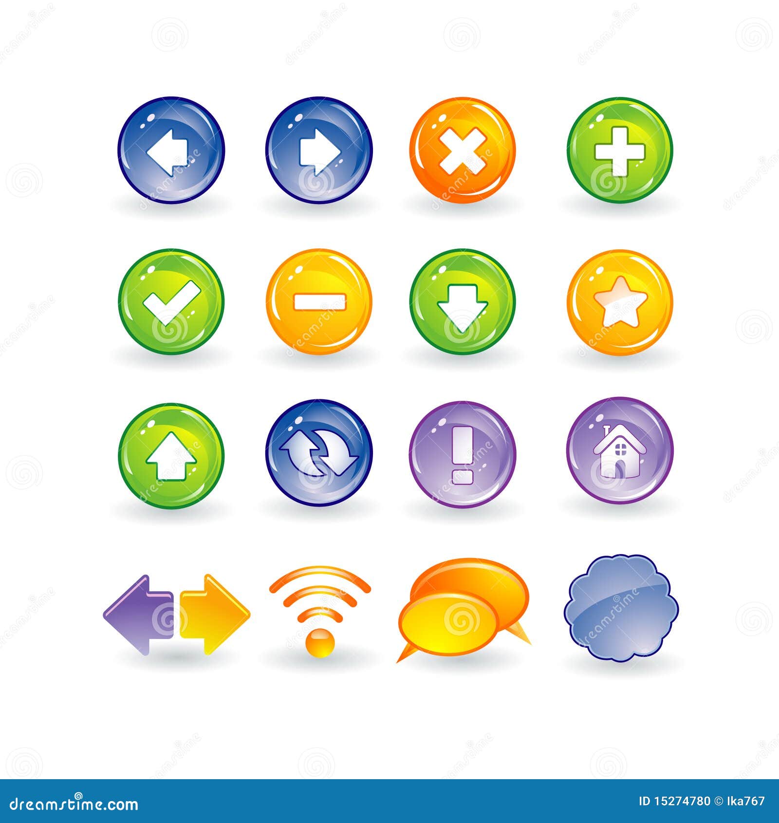 Internet and web buttons stock vector. Illustration of collection ...