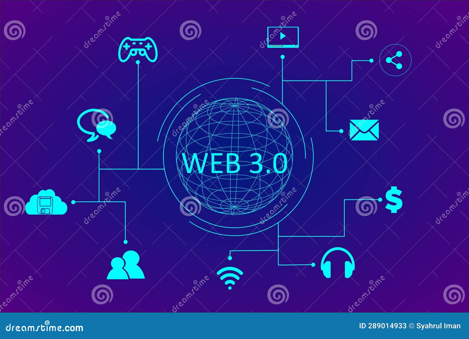 Internet Web3 Concepts Vector Illustration Stock Illustration ...