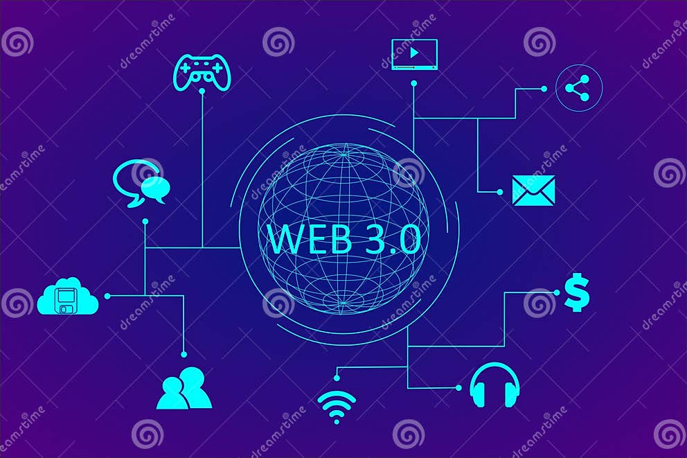 Internet Web3 Concepts Vector Illustration Stock Illustration ...