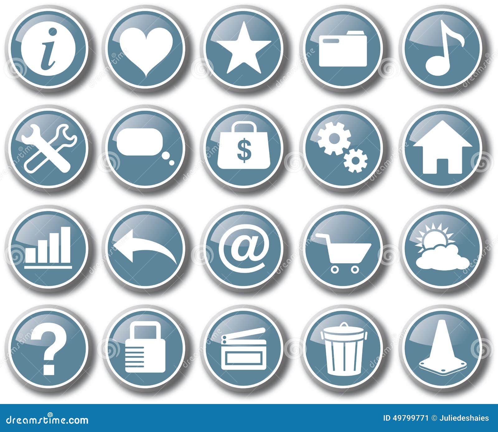 Internet Web Icon Set Button Vector Stock Vector - Illustration of ...