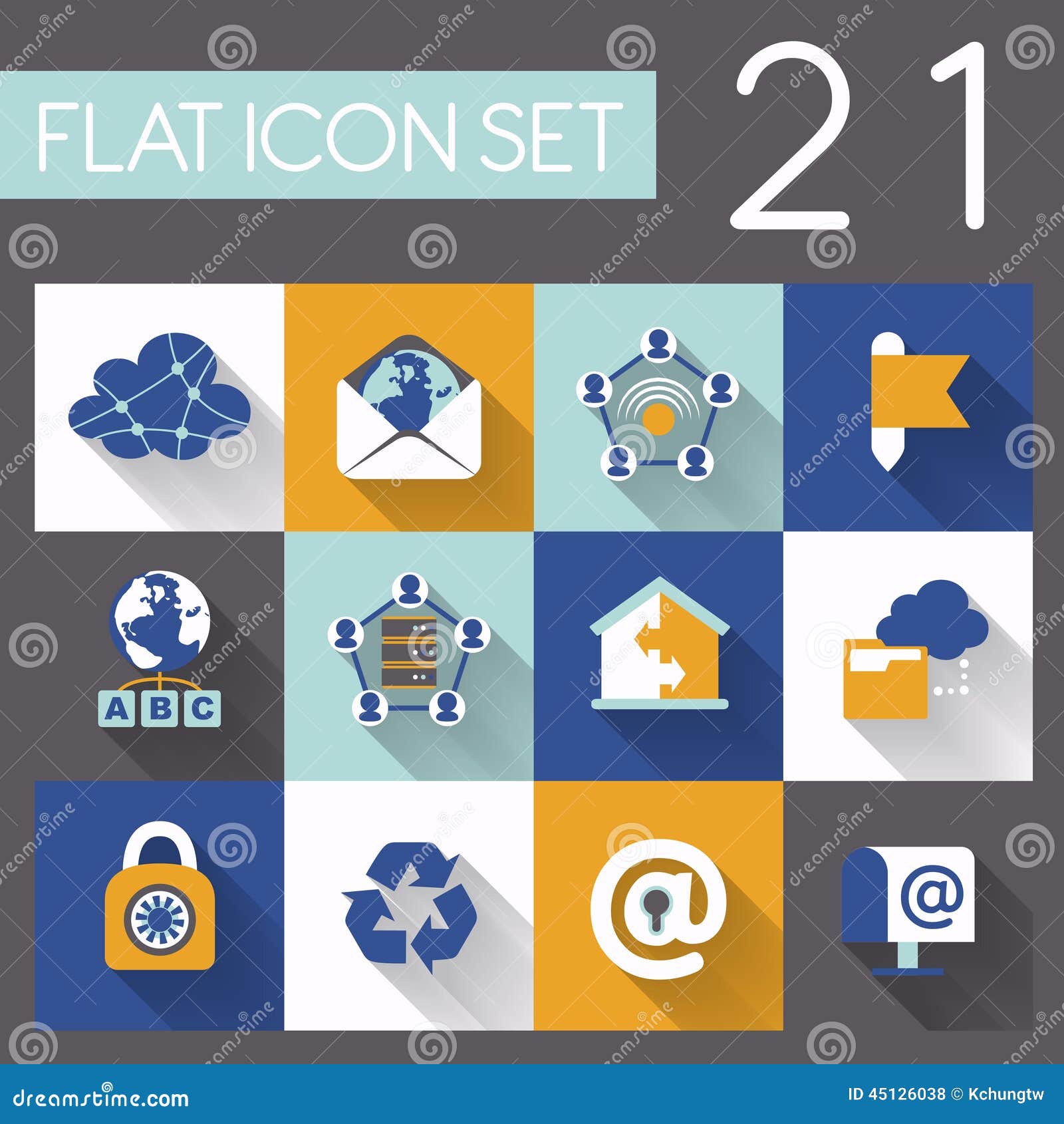 Internet and web icon set stock vector. Illustration of planet - 45126038