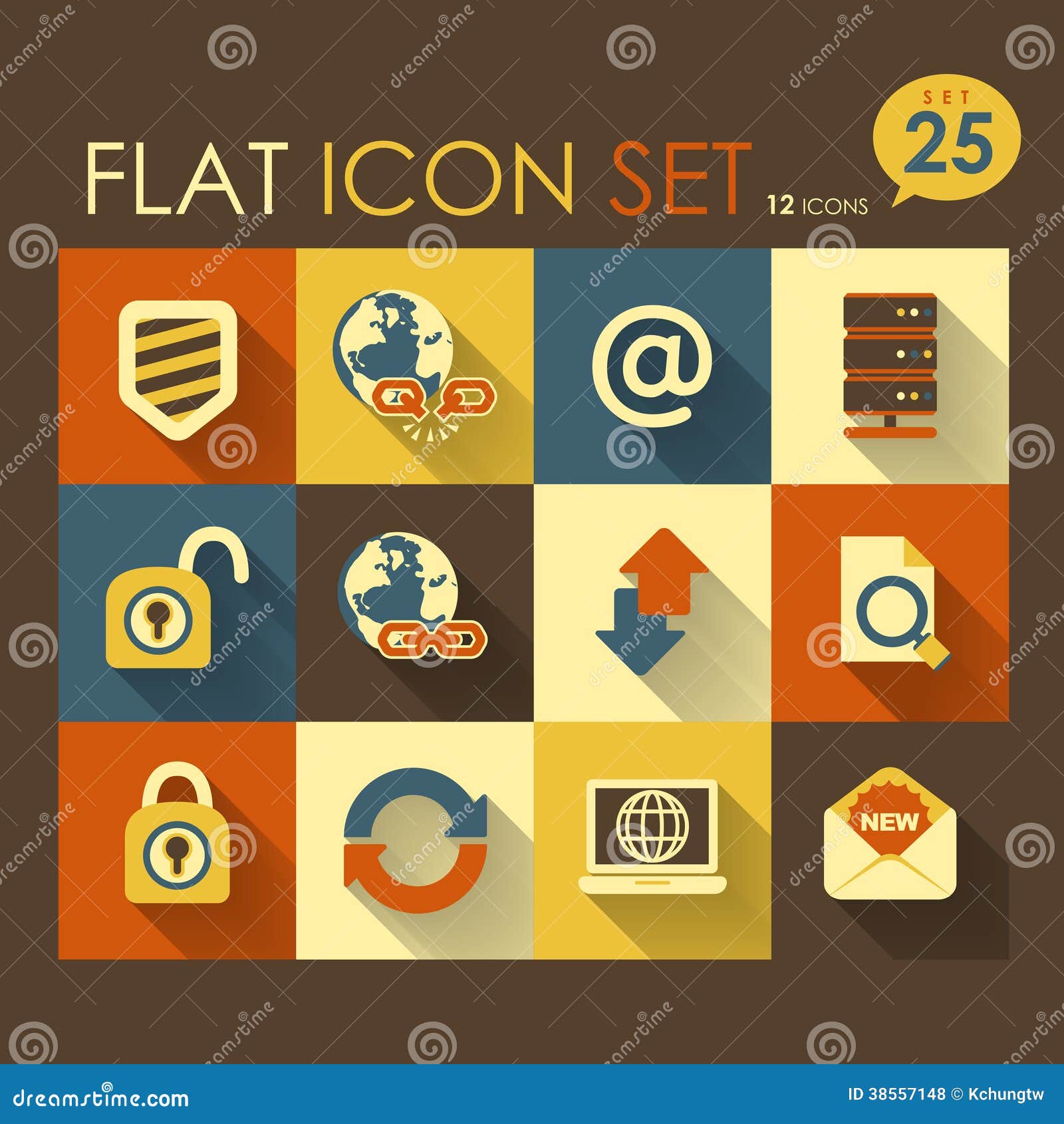 Internet & Web Icon Set Stock Vector - Illustration of group, design ...