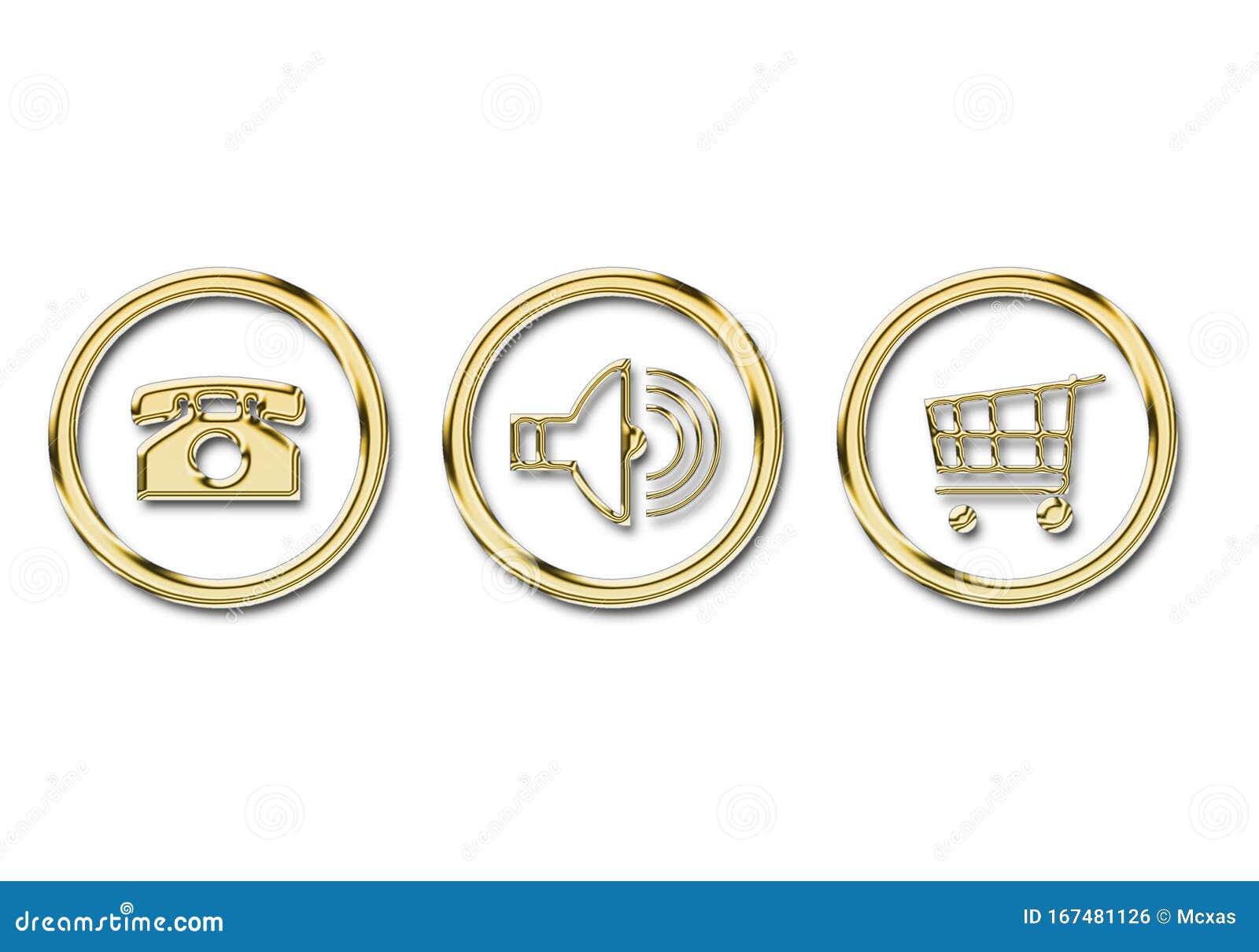 Internet web icons in gold stock illustration. Illustration of ...