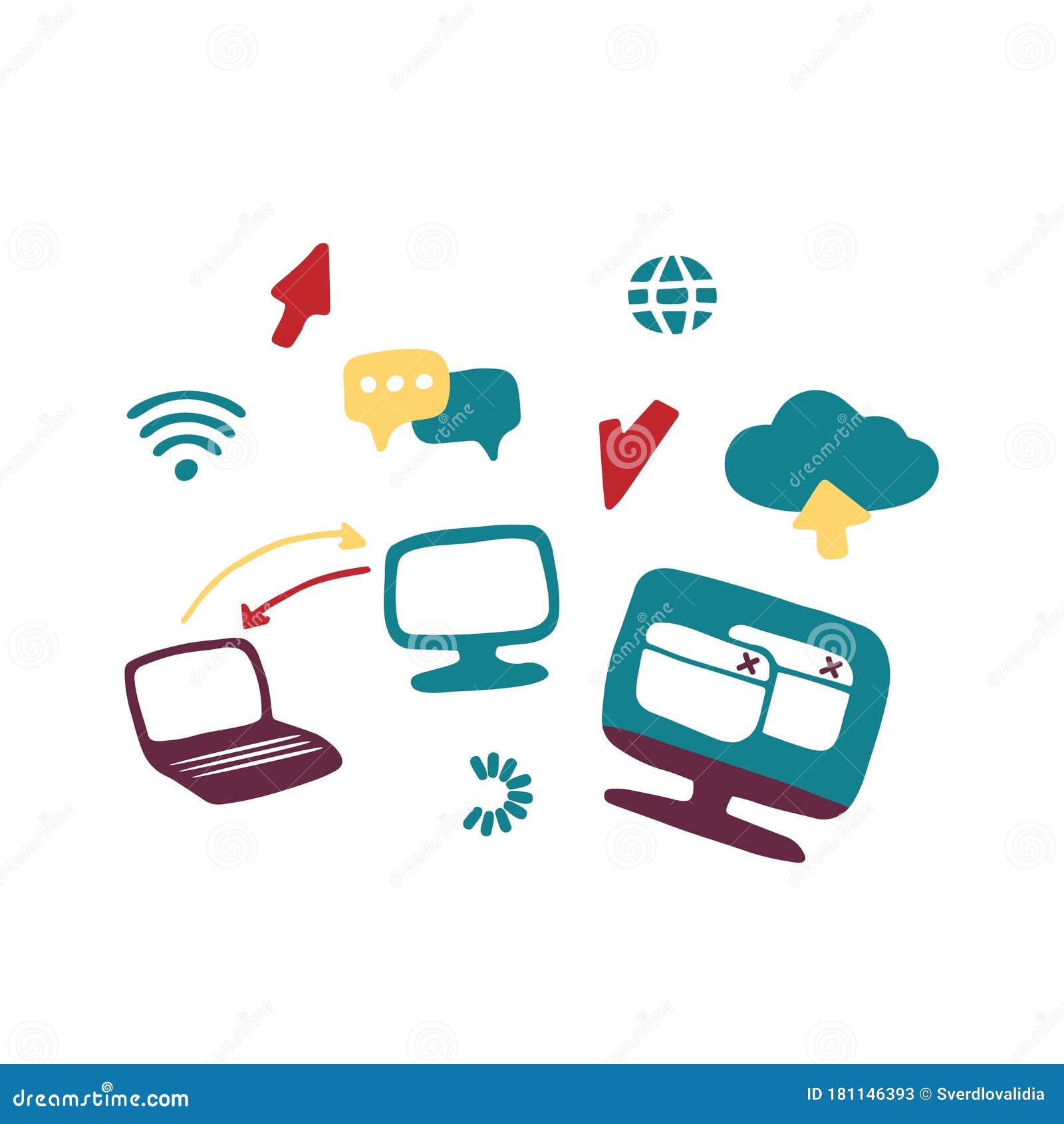 Internet and Web Icons. Hand Drawn Vector Doodles Stock Vector ... Internet and Web Icons. Hand Drawn Vector Doodles Stock Vector ...