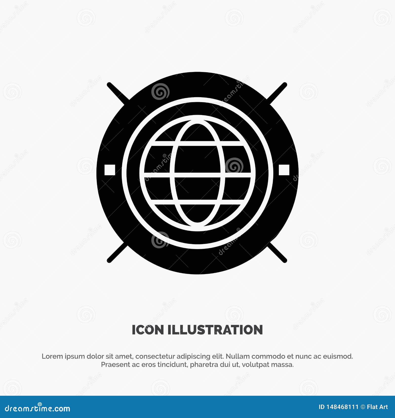 Internet, Web, World, Computing Solid Black Glyph Icon Stock Vector ...