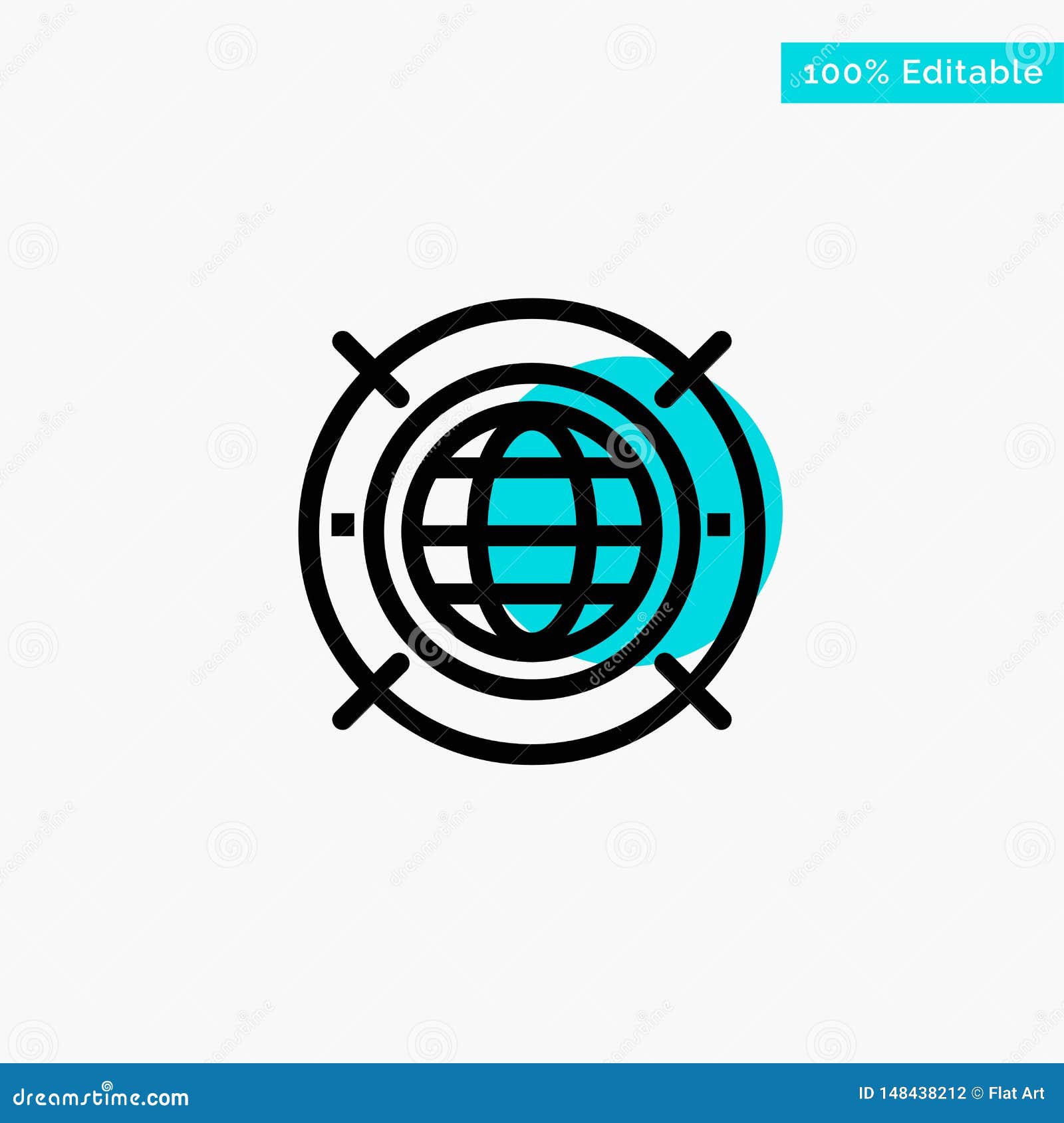 Internet, Web, World, Computing Turquoise Highlight Circle Point Vector Icon Stock Vector ...