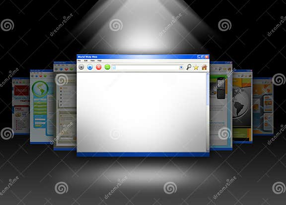 Internet Website Blank Information Page Stock Illustration ...