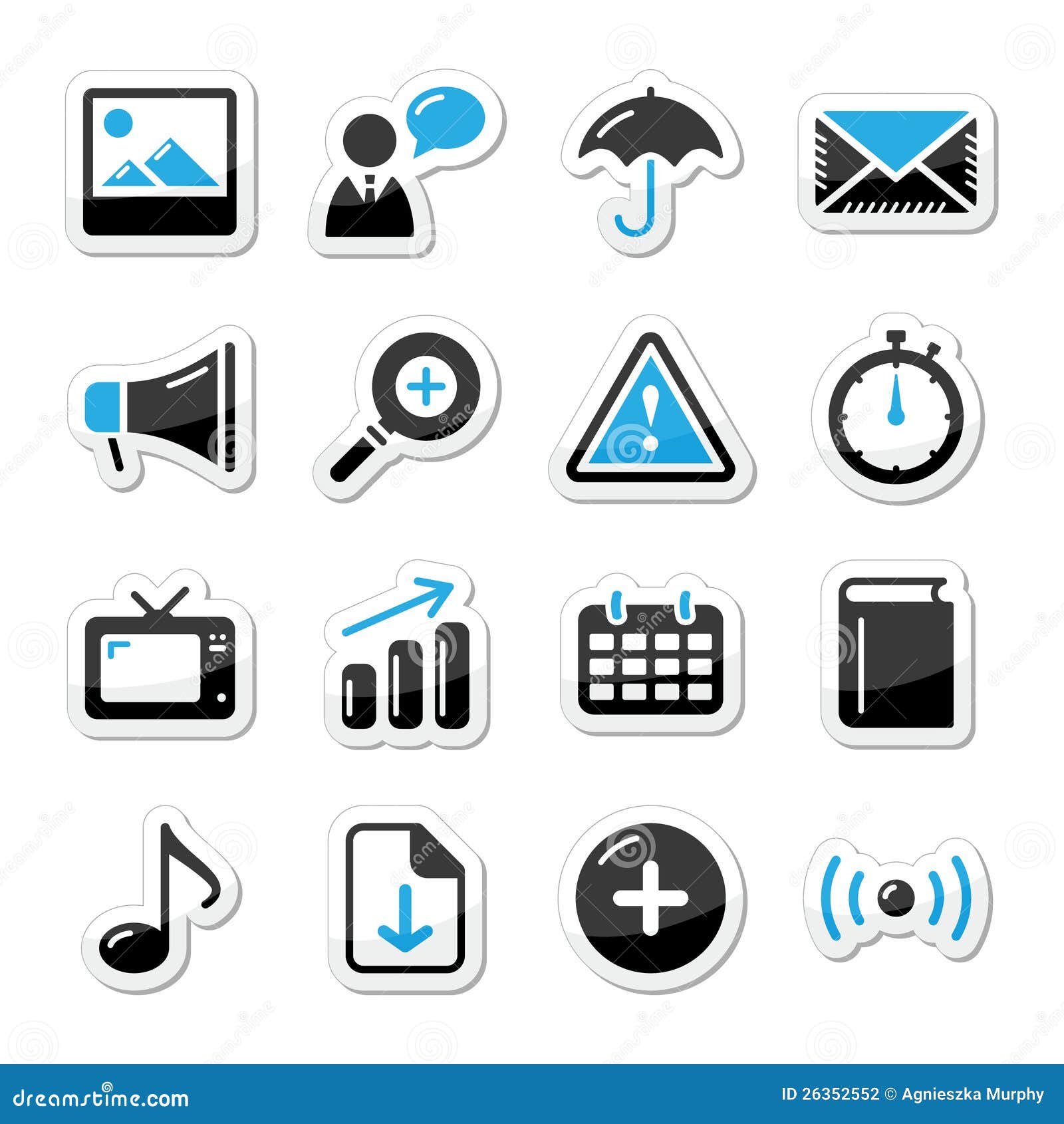 Shiny Labels Isolated On White Background Cartoon Vector ...