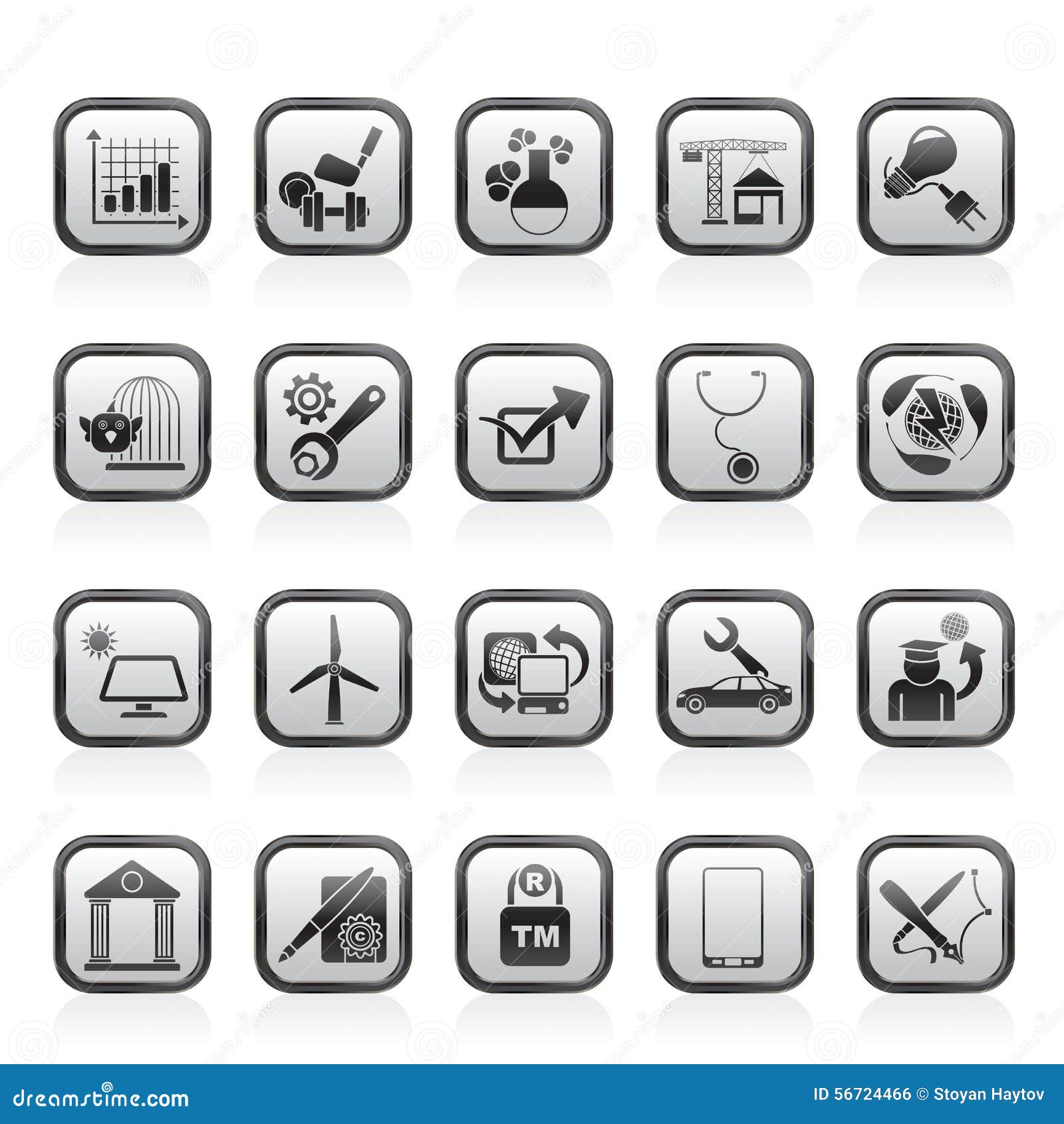 Internet and Website Portal Icons Stock Vector - Illustration of green ...