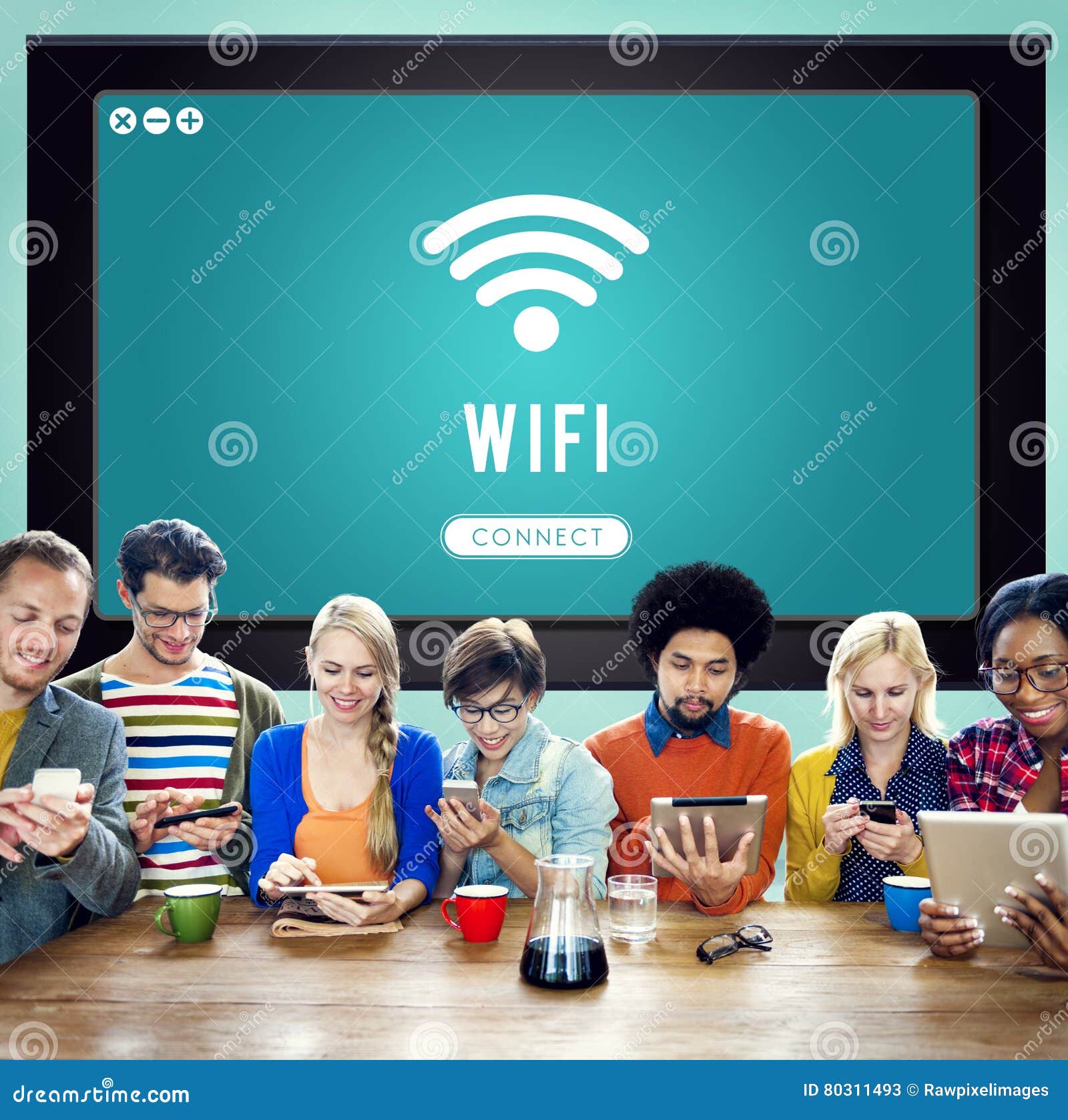 Internet Wifi Connection Access Hotspot Stock Image - Image of casual ...