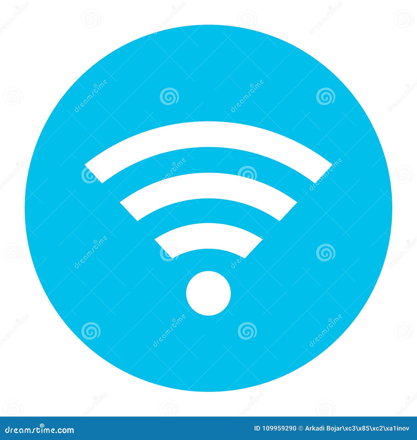 Internet wifi round button stock vector. Illustration of connect ...