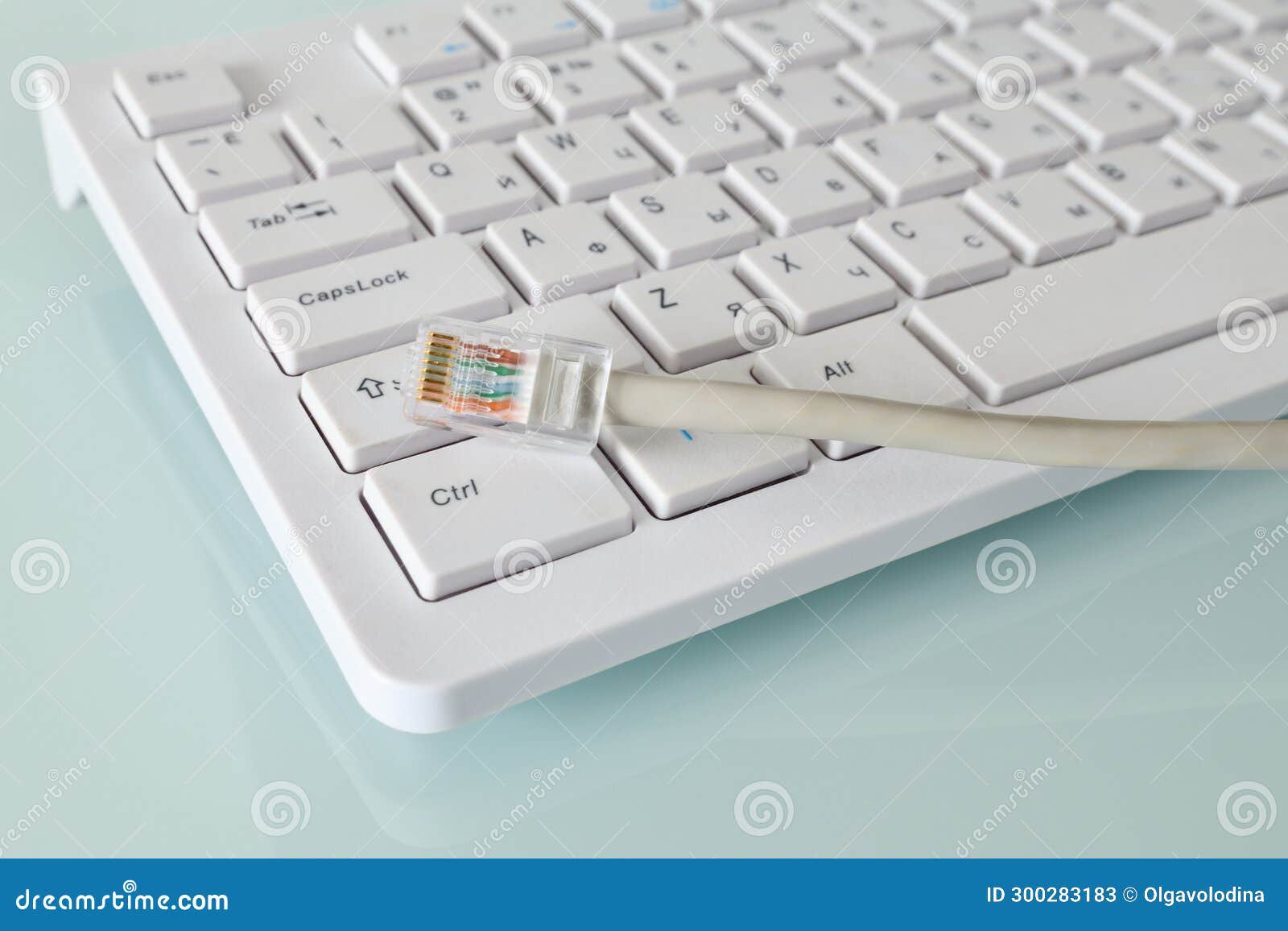Internet Wire Lies on a White Computer Keyboard Stock Image - Image of ...