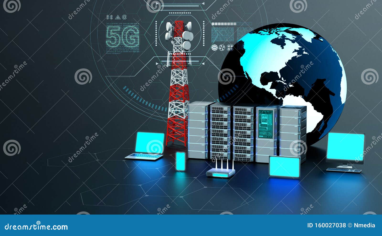 Internet Wireless Broadband Connection Concept Stock Illustration ...