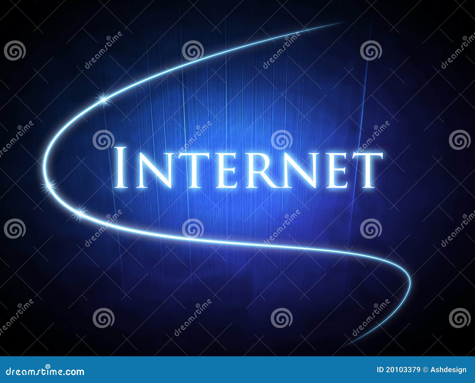 Internet Word on Blue Background Stock Illustration - Illustration of ...