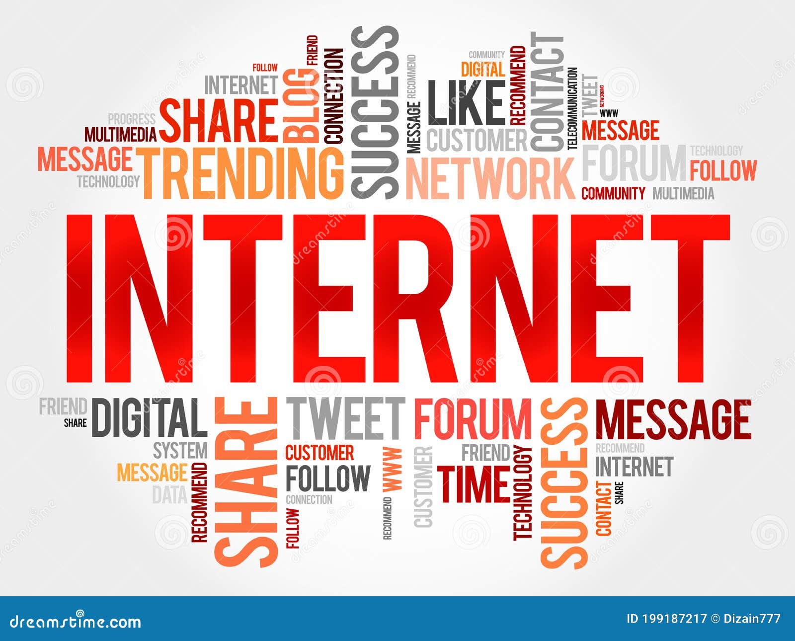 Internet word cloud stock illustration. Illustration of business ...
