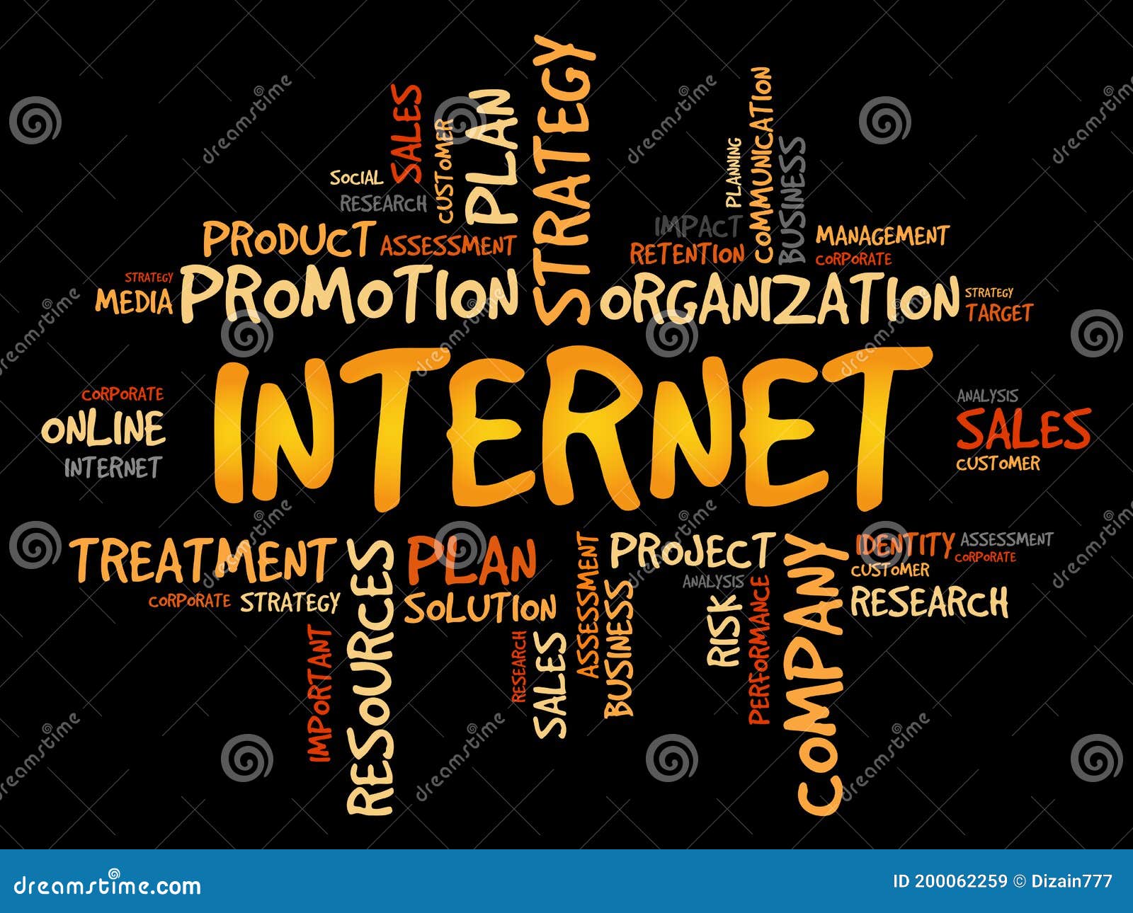 Internet word cloud stock illustration. Illustration of chat - 200062259