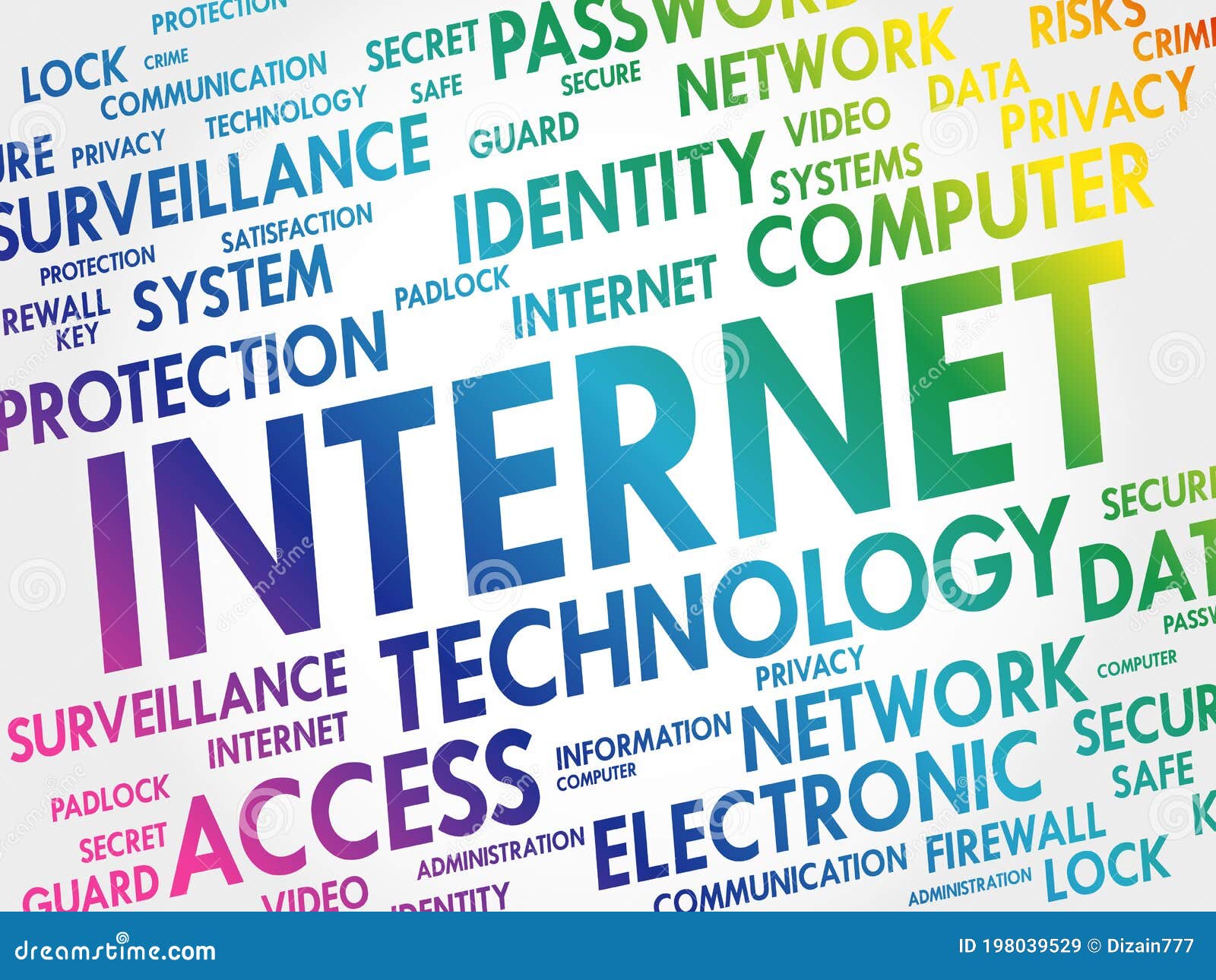 INTERNET Word Cloud Collage Stock Illustration - Illustration of ...