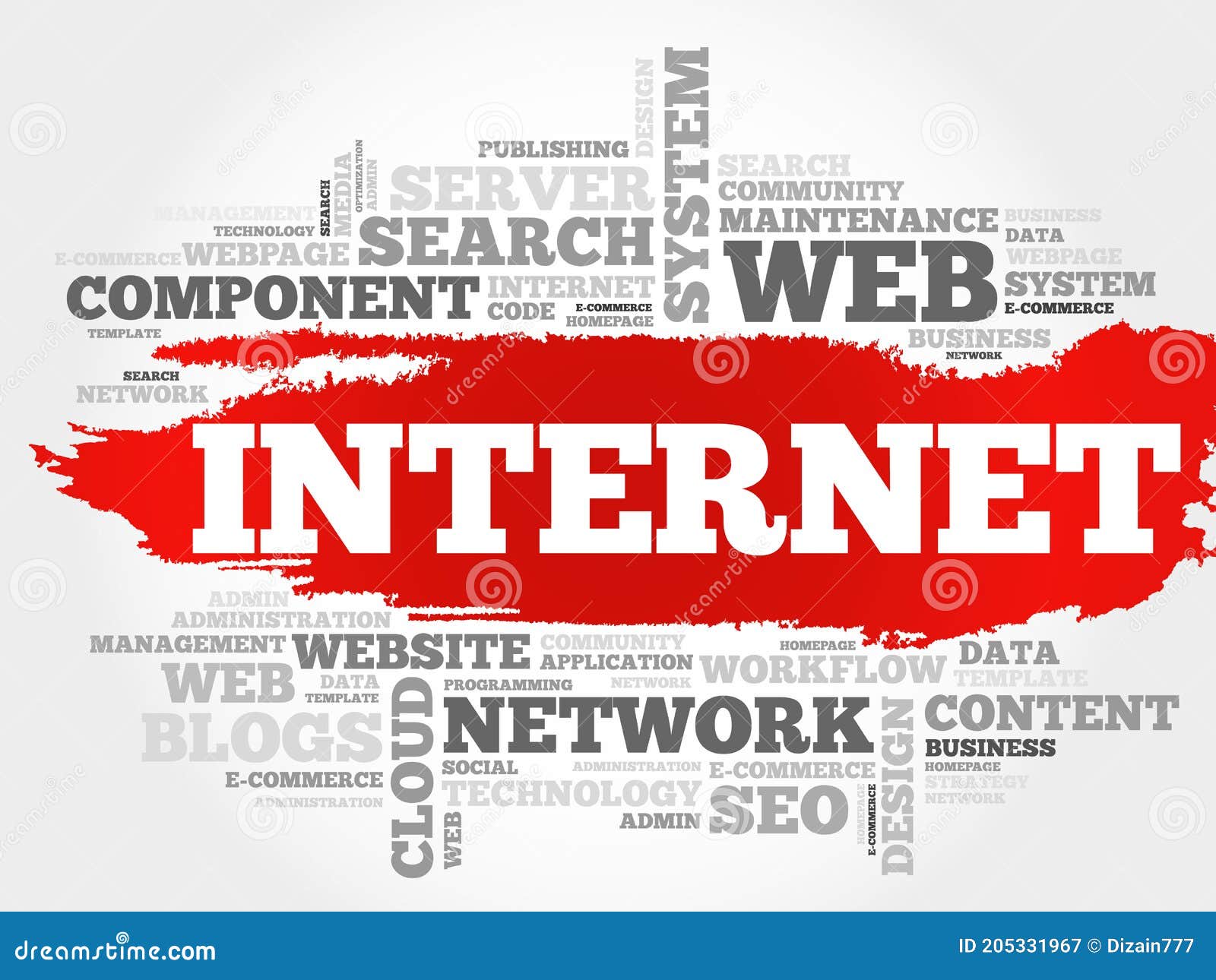 INTERNET word cloud stock illustration. Illustration of graphic - 205331967