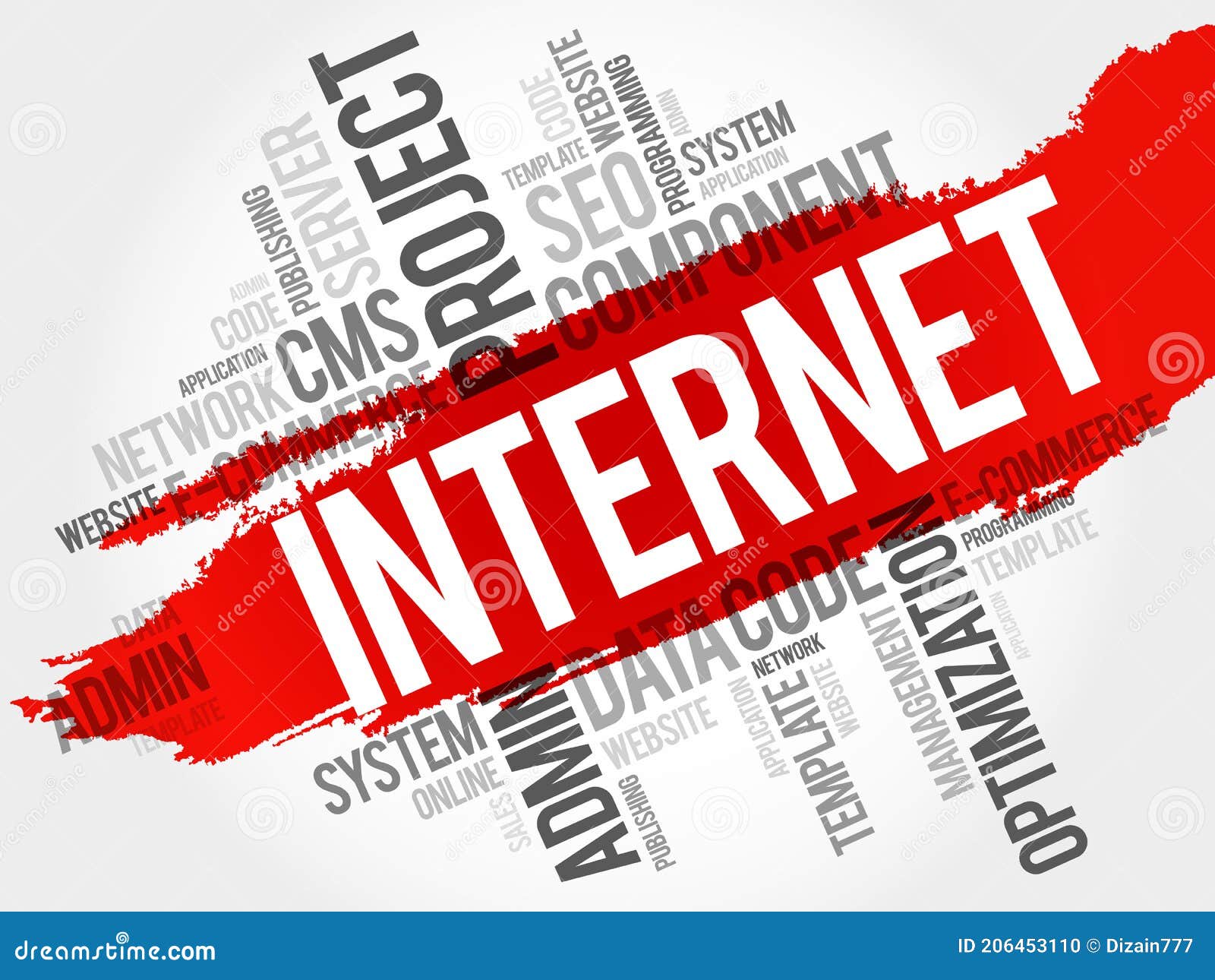 Internet word cloud stock illustration. Illustration of networking ...