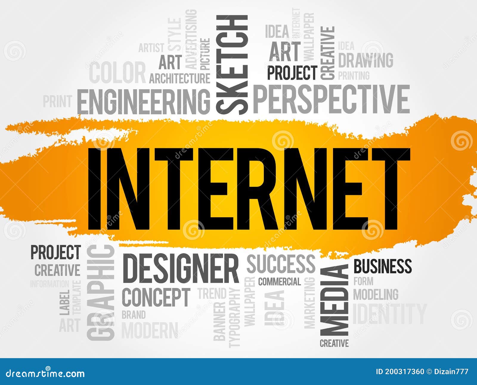 INTERNET word cloud stock illustration. Illustration of simple - 200317360
