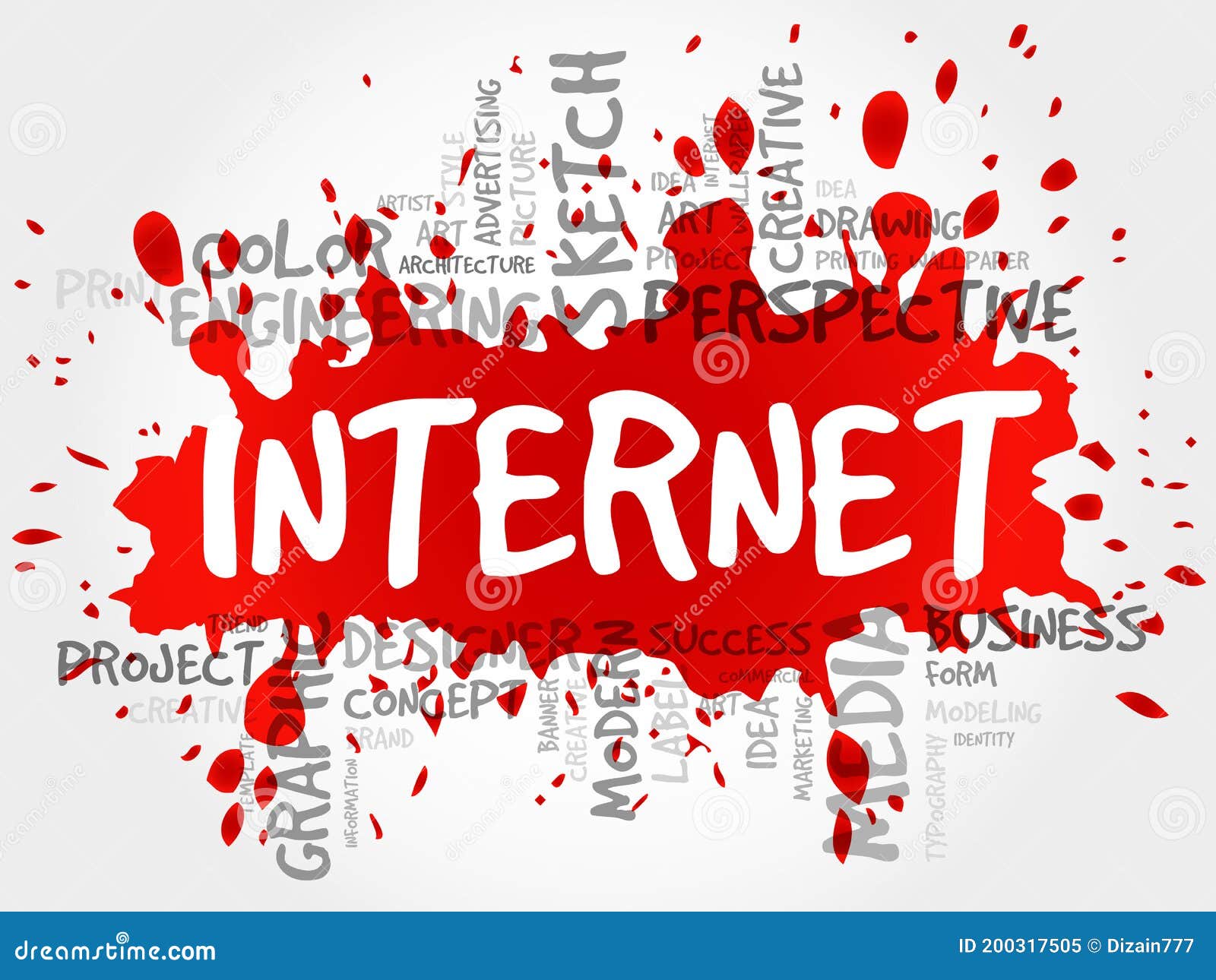 INTERNET word cloud stock illustration. Illustration of collage - 200317505