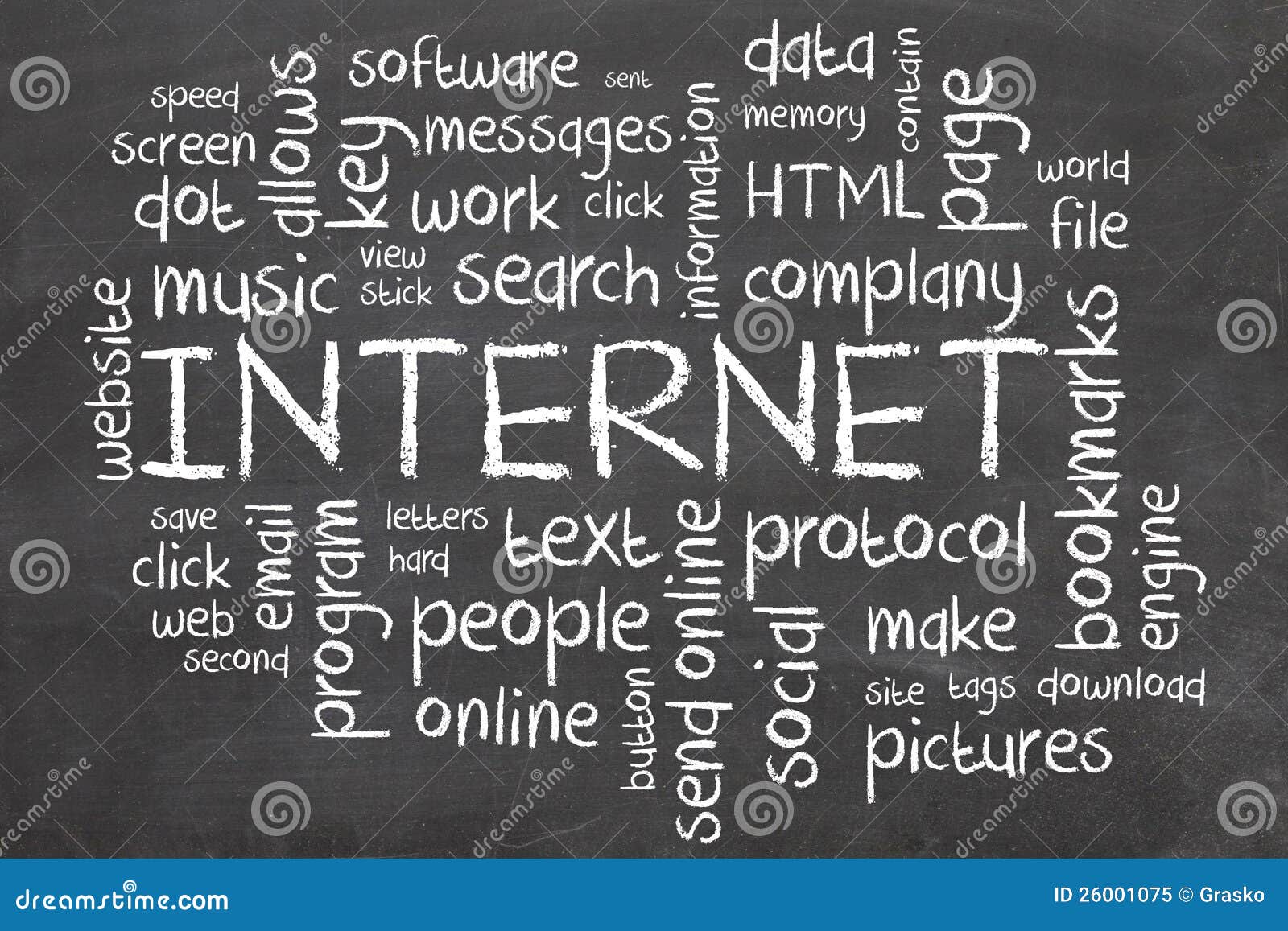 Internet Word Cloud Cartoon Vector | CartoonDealer.com #17385921