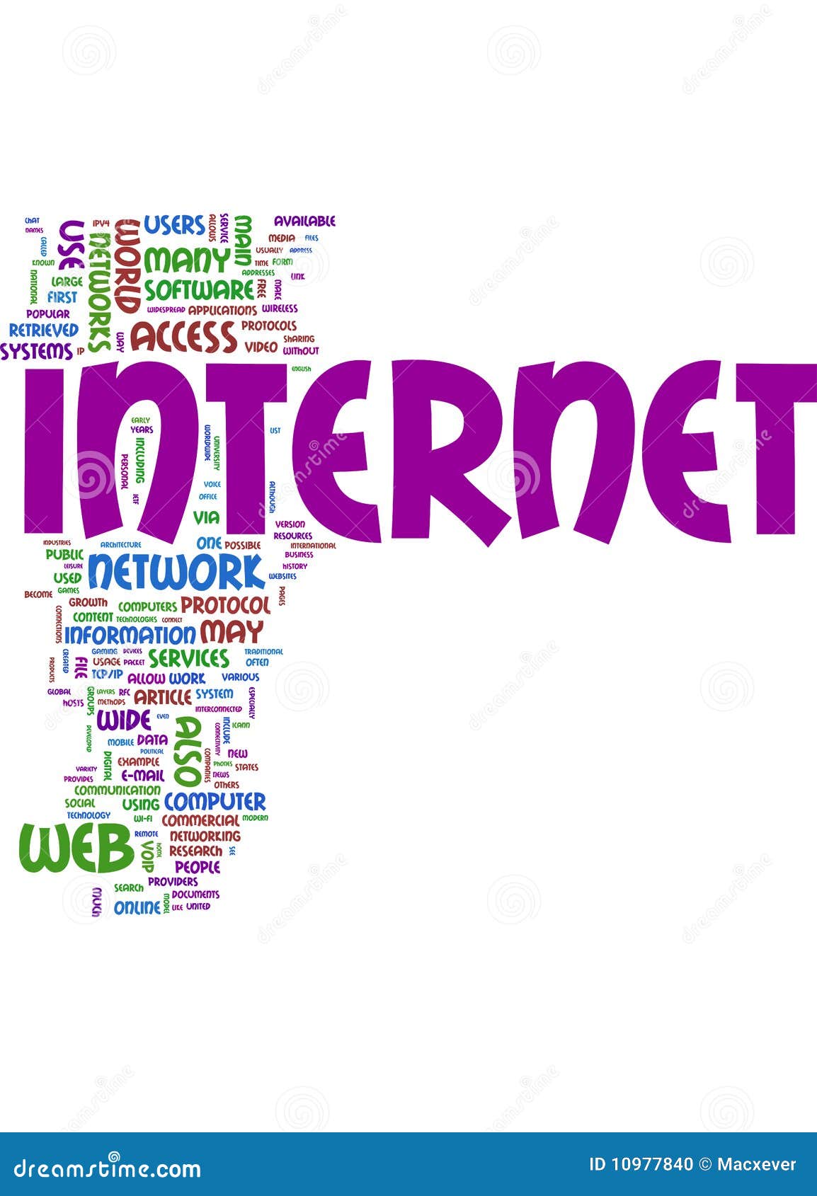 Internet word collage stock illustration. Illustration of address ...