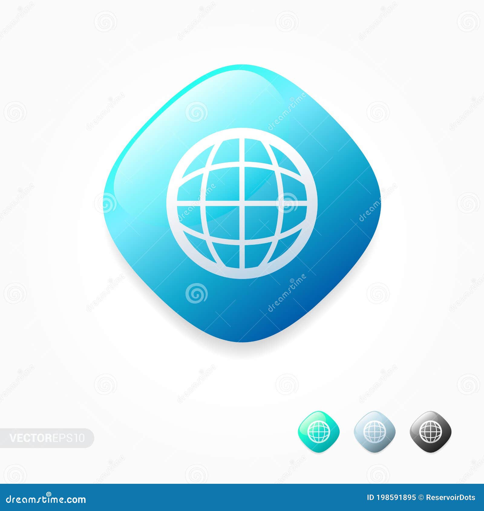 Internet World Globe Icon stock vector. Illustration of pictogram ...