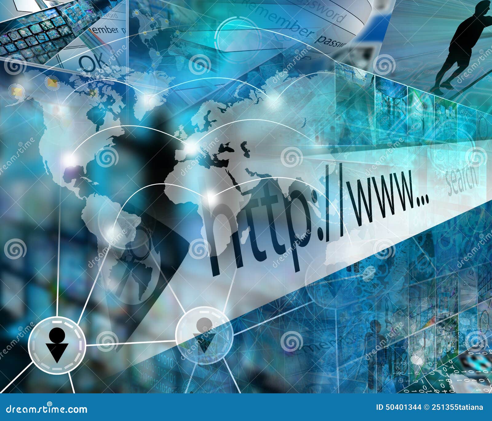 Internet world stock illustration. Illustration of data - 50401344
