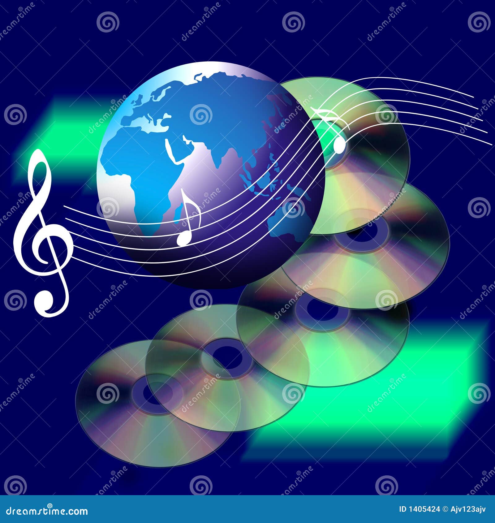 Internet World Music and Cd Stock Illustration - Illustration of ...