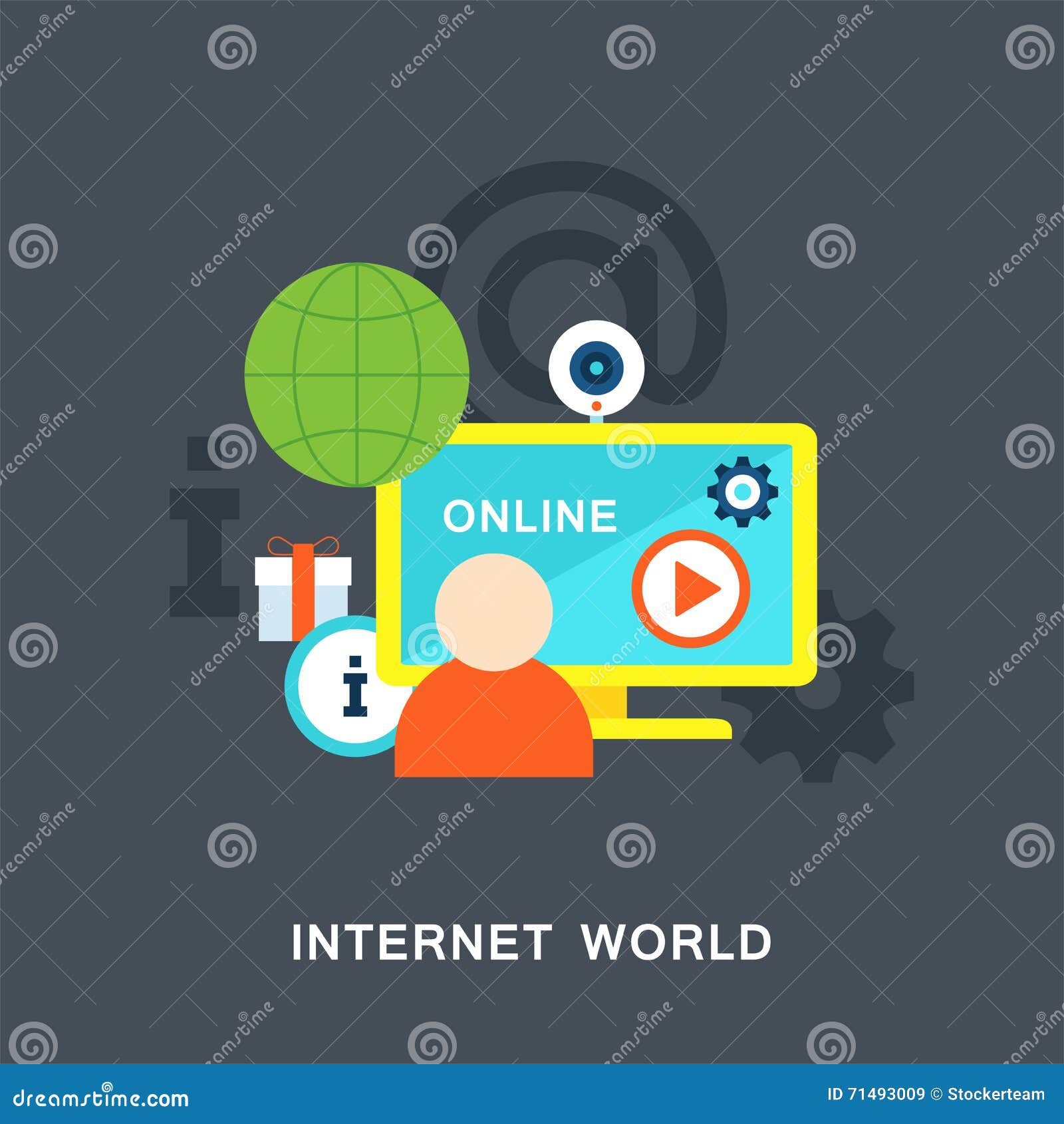 Internet world vector stock vector. Illustration of online - 71493009