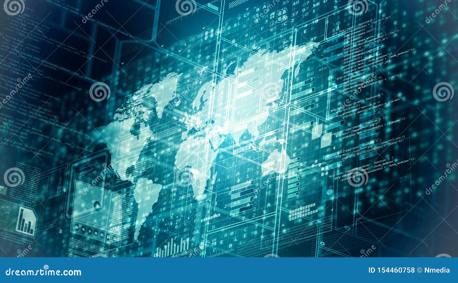 Internet Worldwide Data Computing Concept Stock Illustration ...