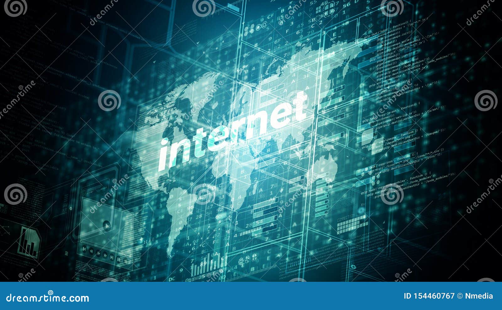 Internet Worldwide Data Computing Concept Stock Illustration ...