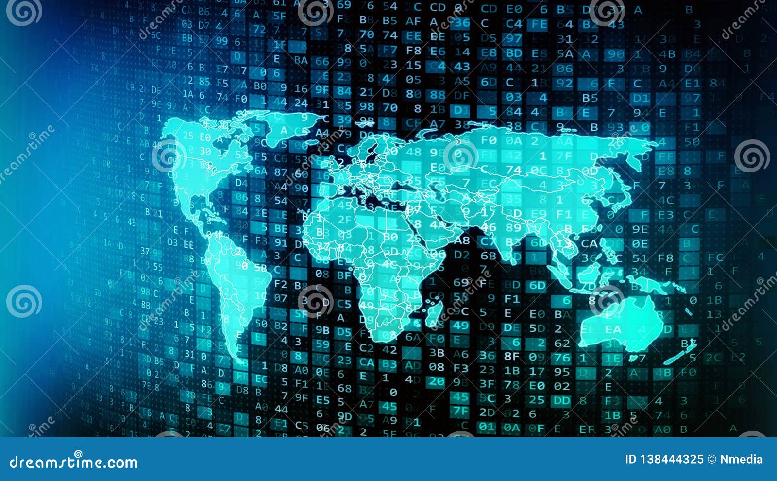 Internet Worldwide Global Digital Data Flows and Processing Stock ...