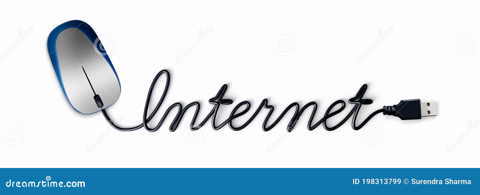 Internet Written with a Wire of a Computer Mouse. 3d Illustration ... Internet Written with a Wire of a Computer Mouse. 3d Illustration ...