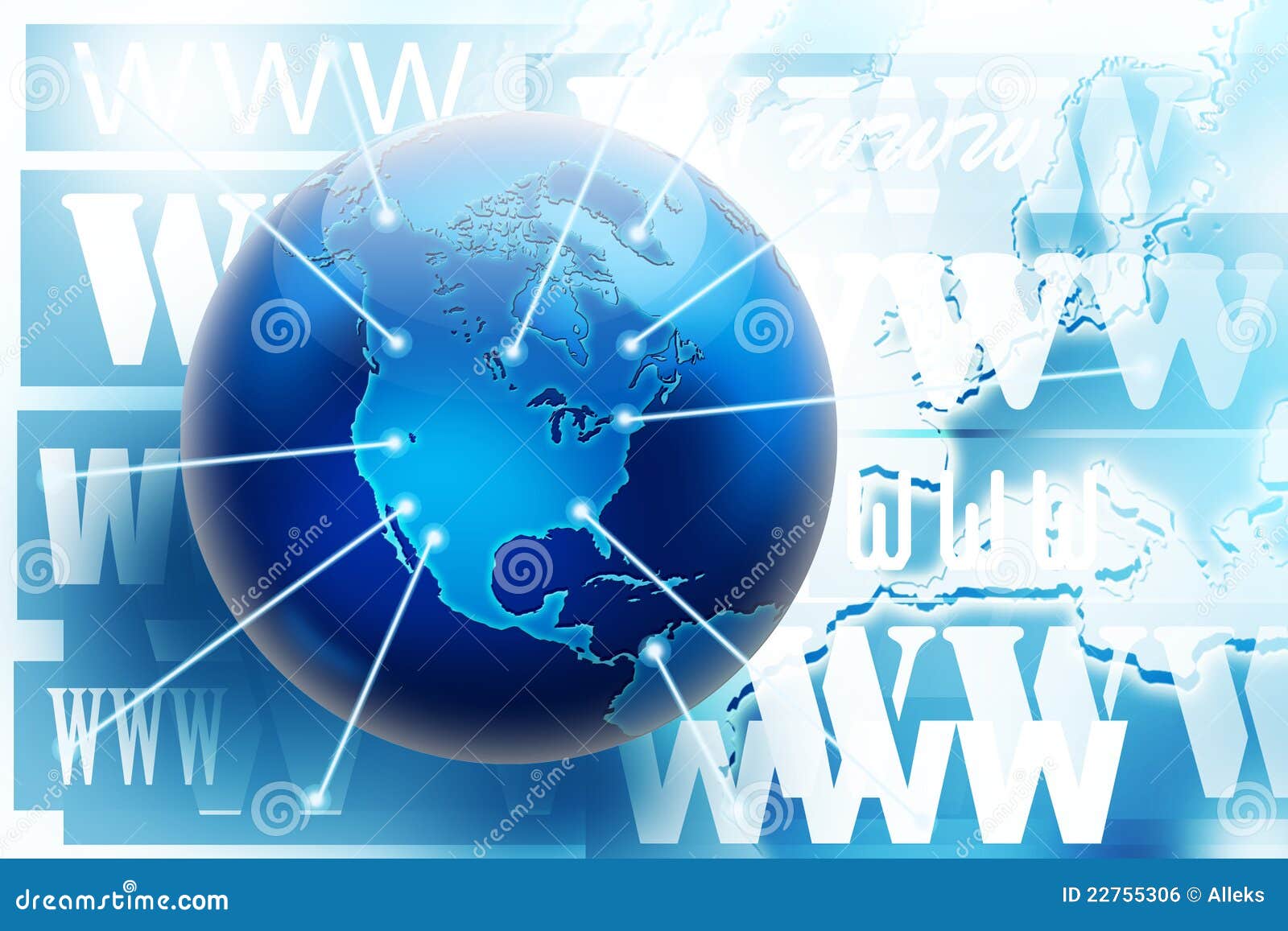 Internet and Www Connections Concept Picture Stock Illustration ...