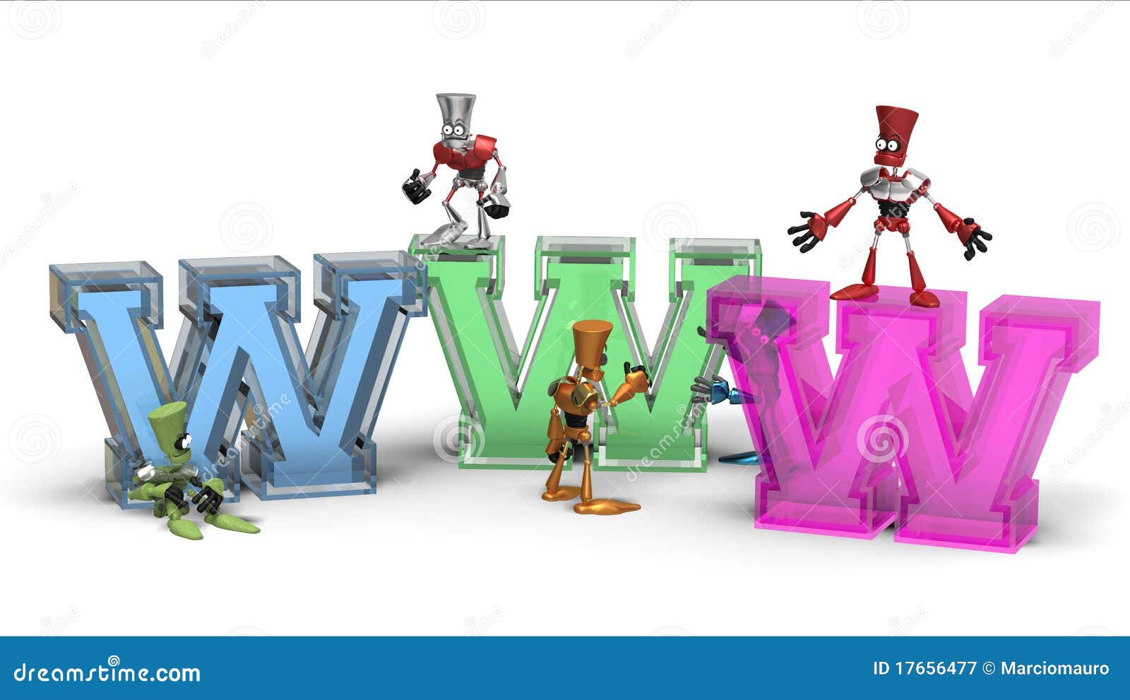 Internet www robot stock illustration. Illustration of automata - 17656477